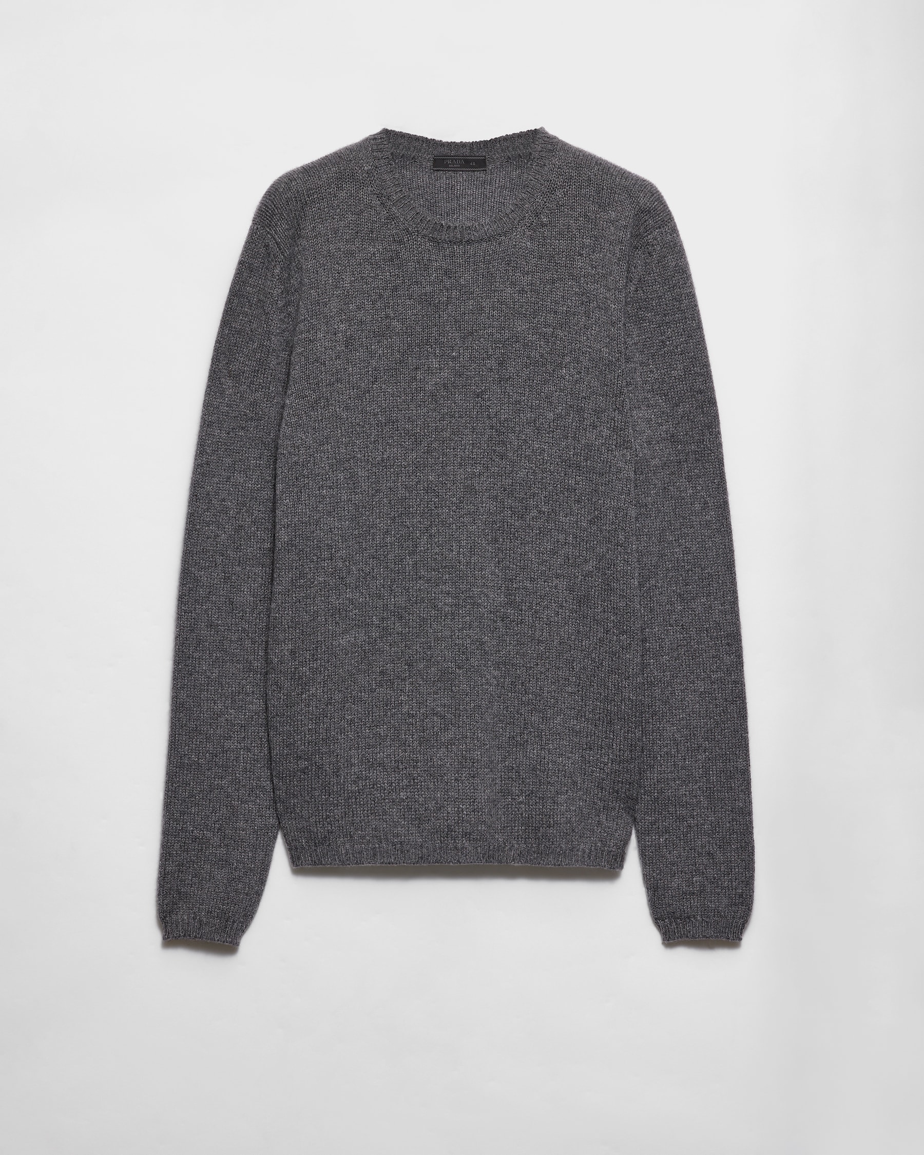 Slate Gray Cashmere Crew-neck Sweater | PRADA