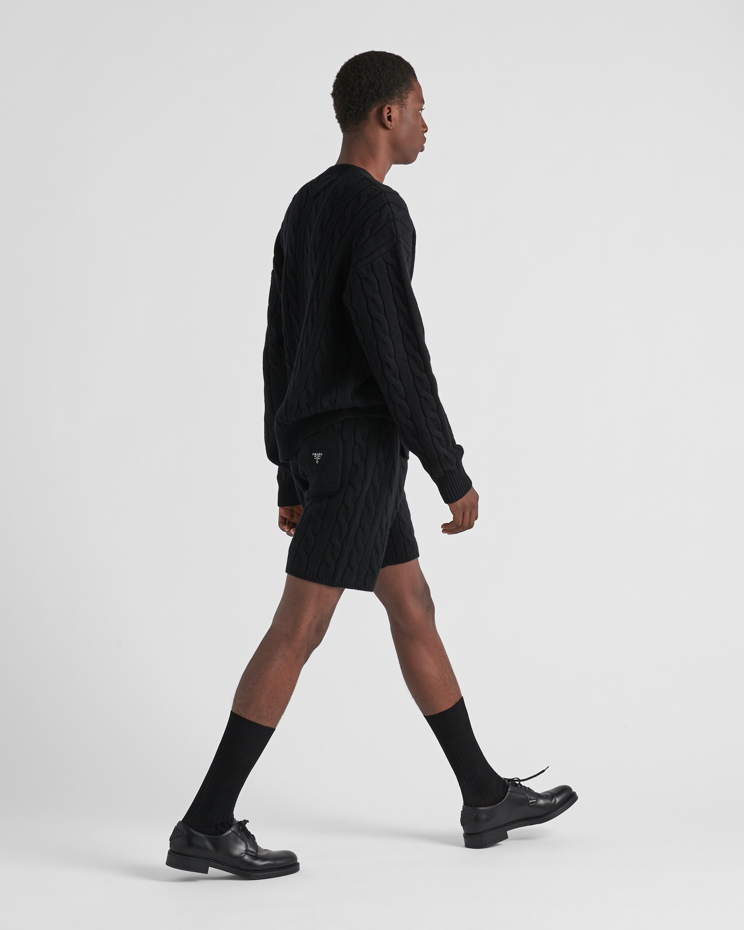Black Cashmere shorts | Prada
