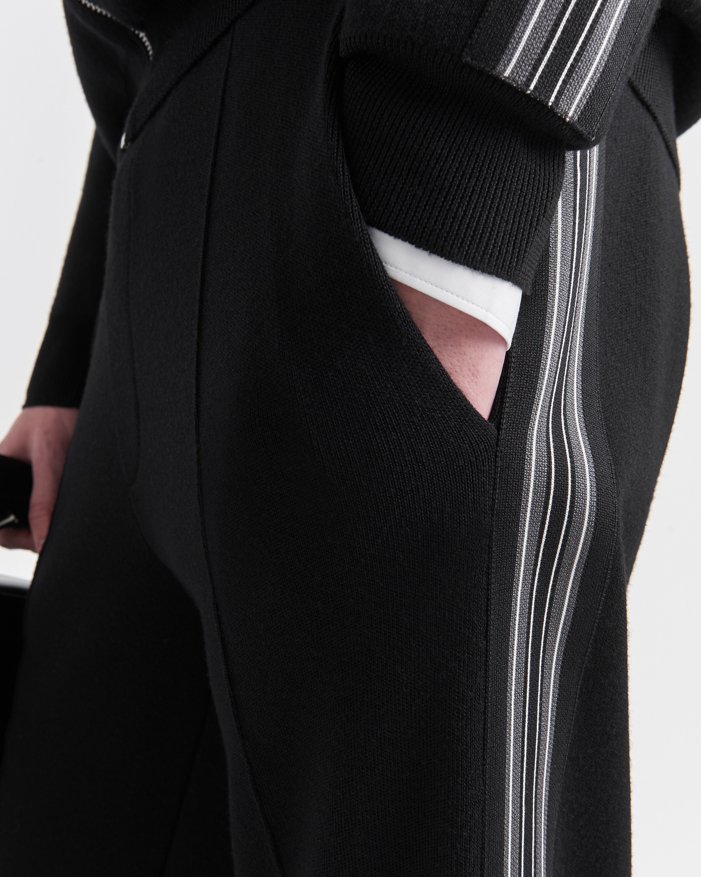 Black Superfine wool pants | Prada