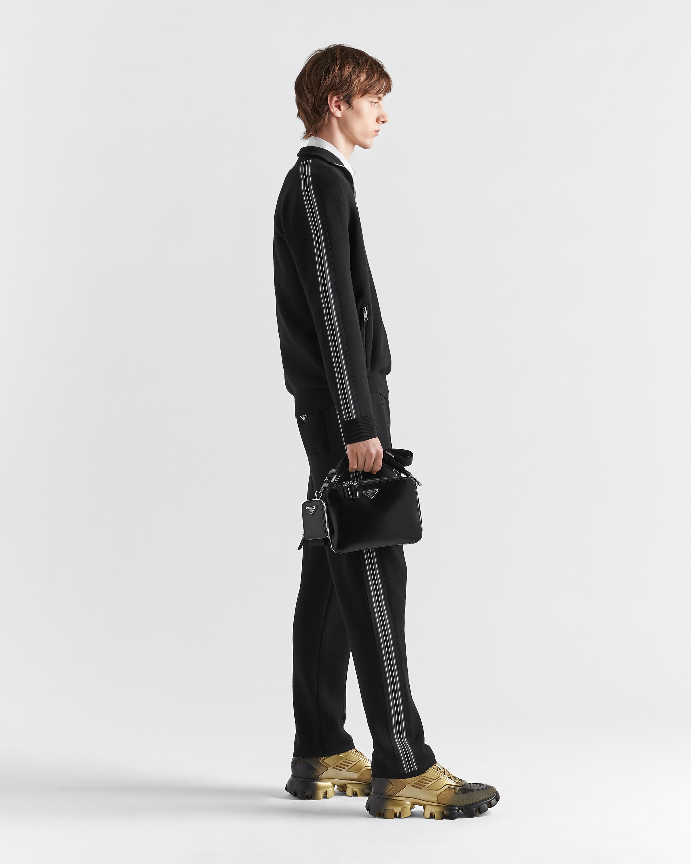 Black Superfine wool pants | Prada