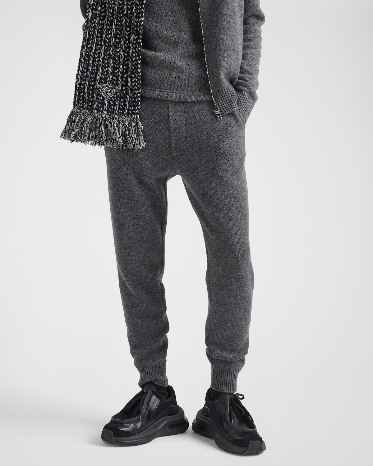 Slate Gray Cashmere Pants | PRADA