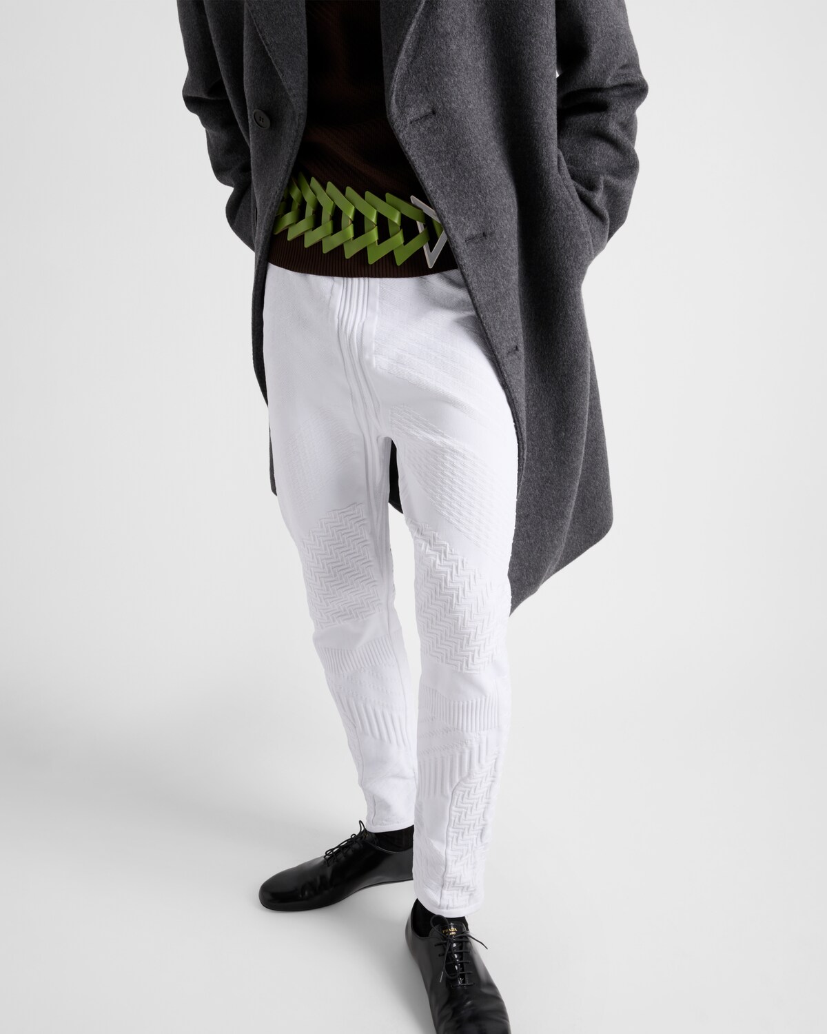 White Technical Fabric Pants | PRADA