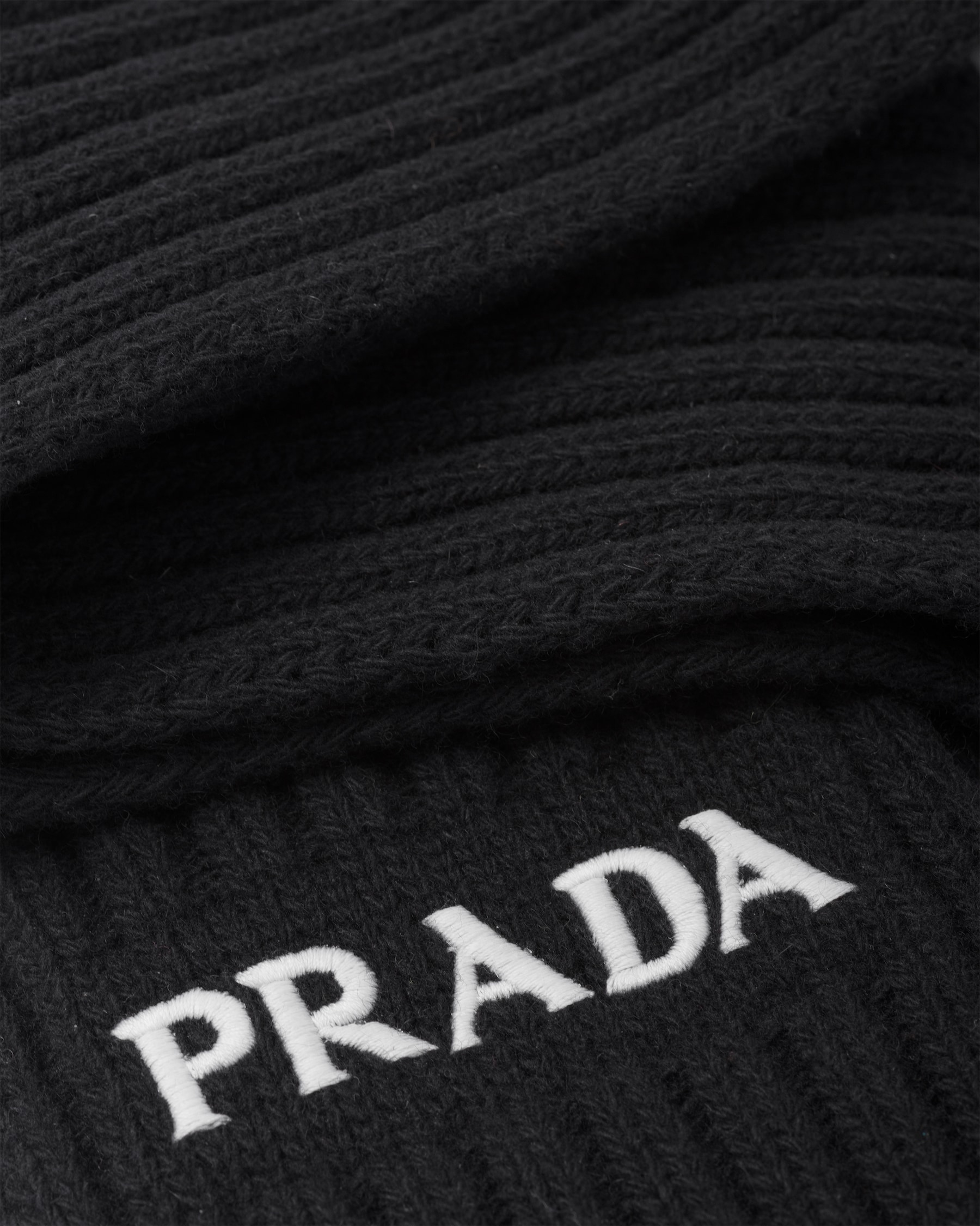 Black Cashmere And Wool Scarf | PRADA