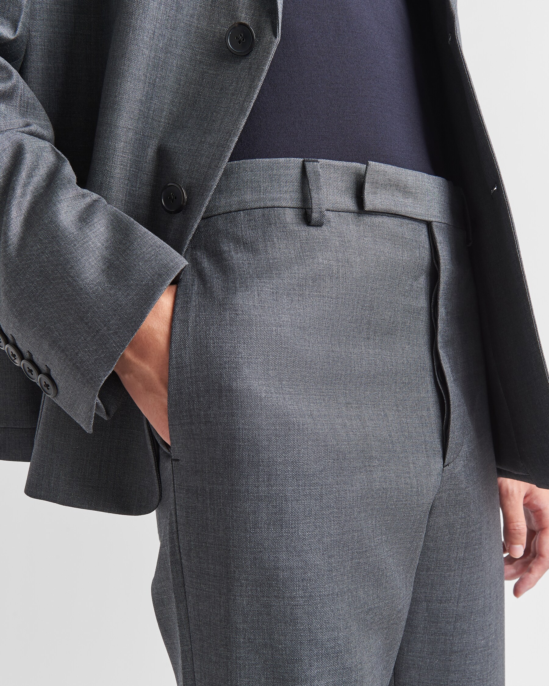 Slate Gray Wool Pants | PRADA