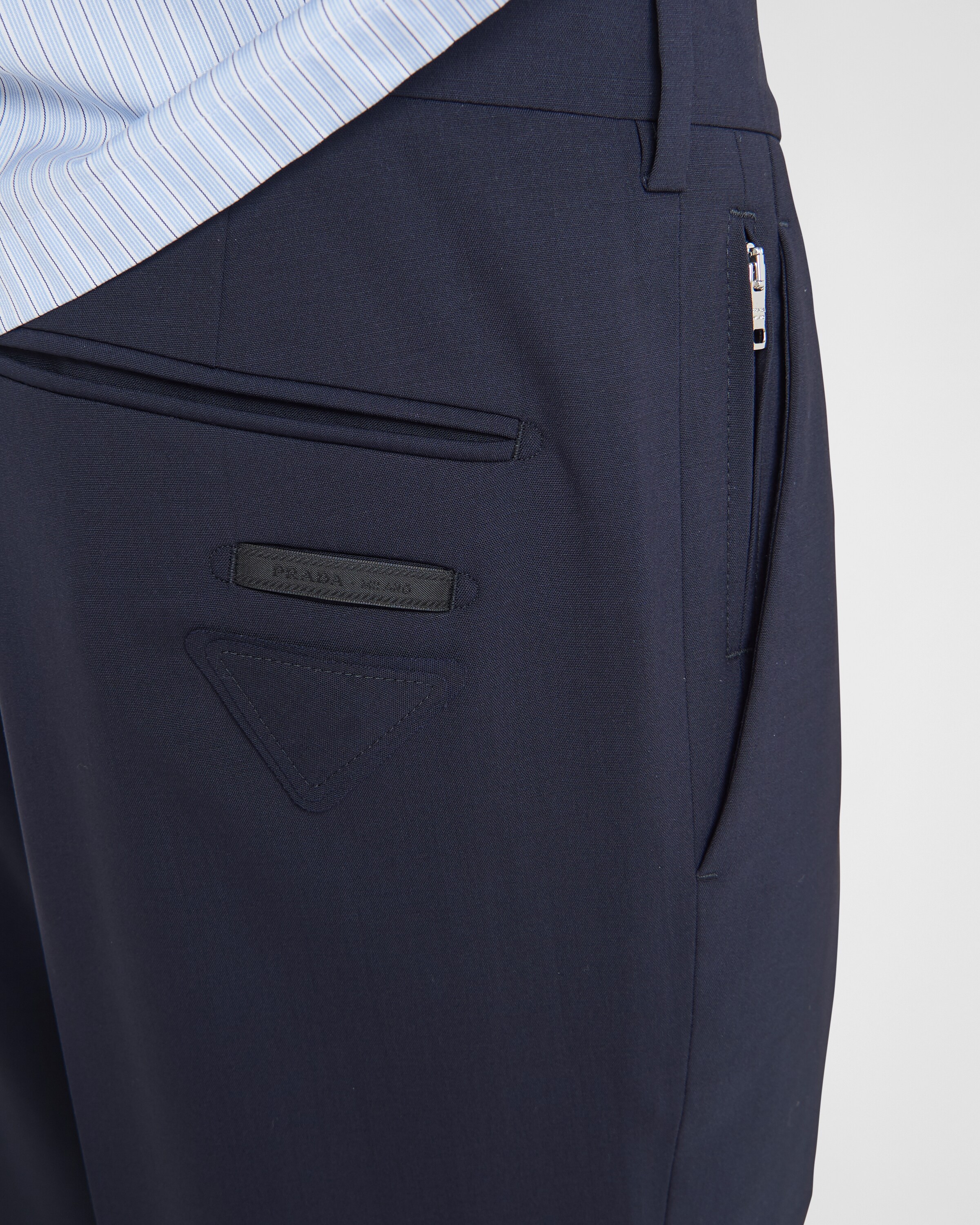 Blue Light stretch wool pants | Prada