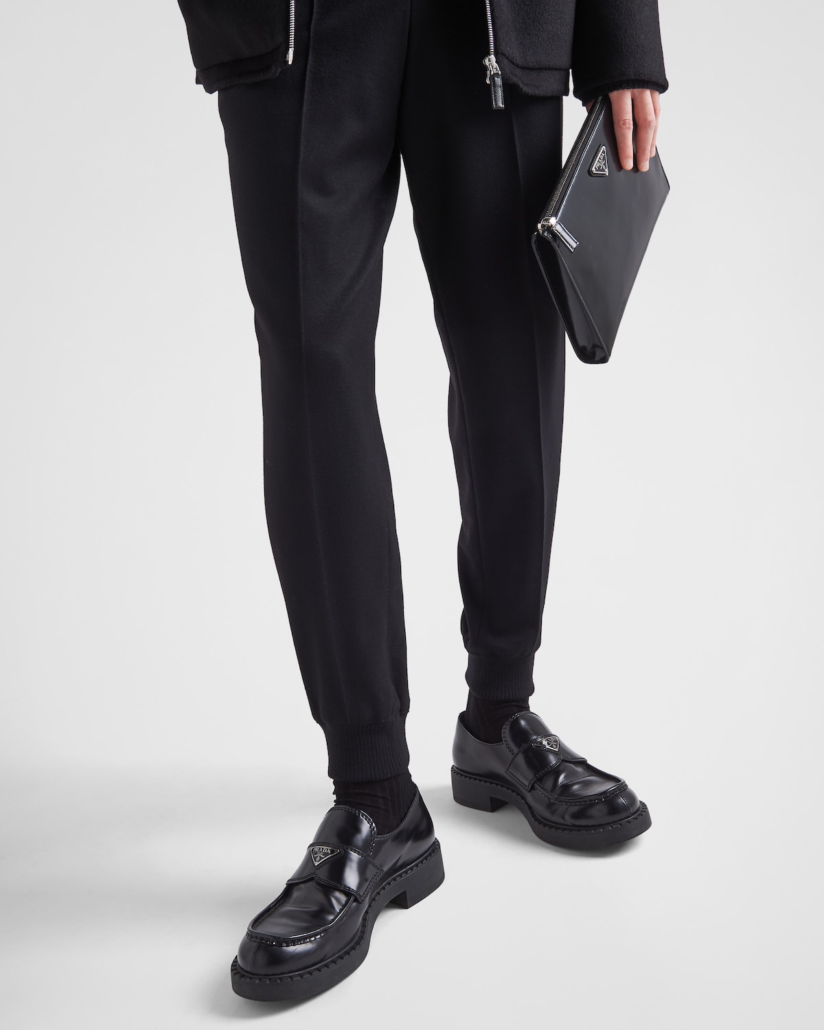 Black Wool Joggers | PRADA