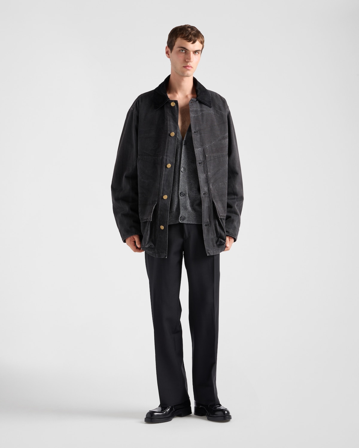 Black Mohair Wool Trousers | PRADA