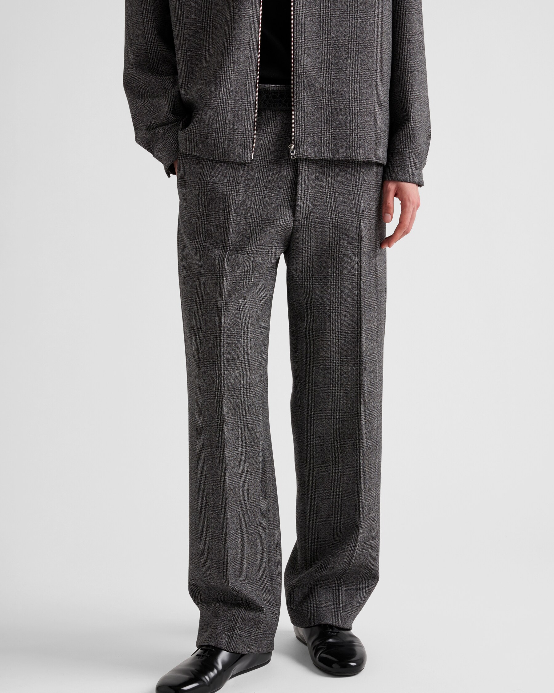 Slate Gray Wool Pants | PRADA