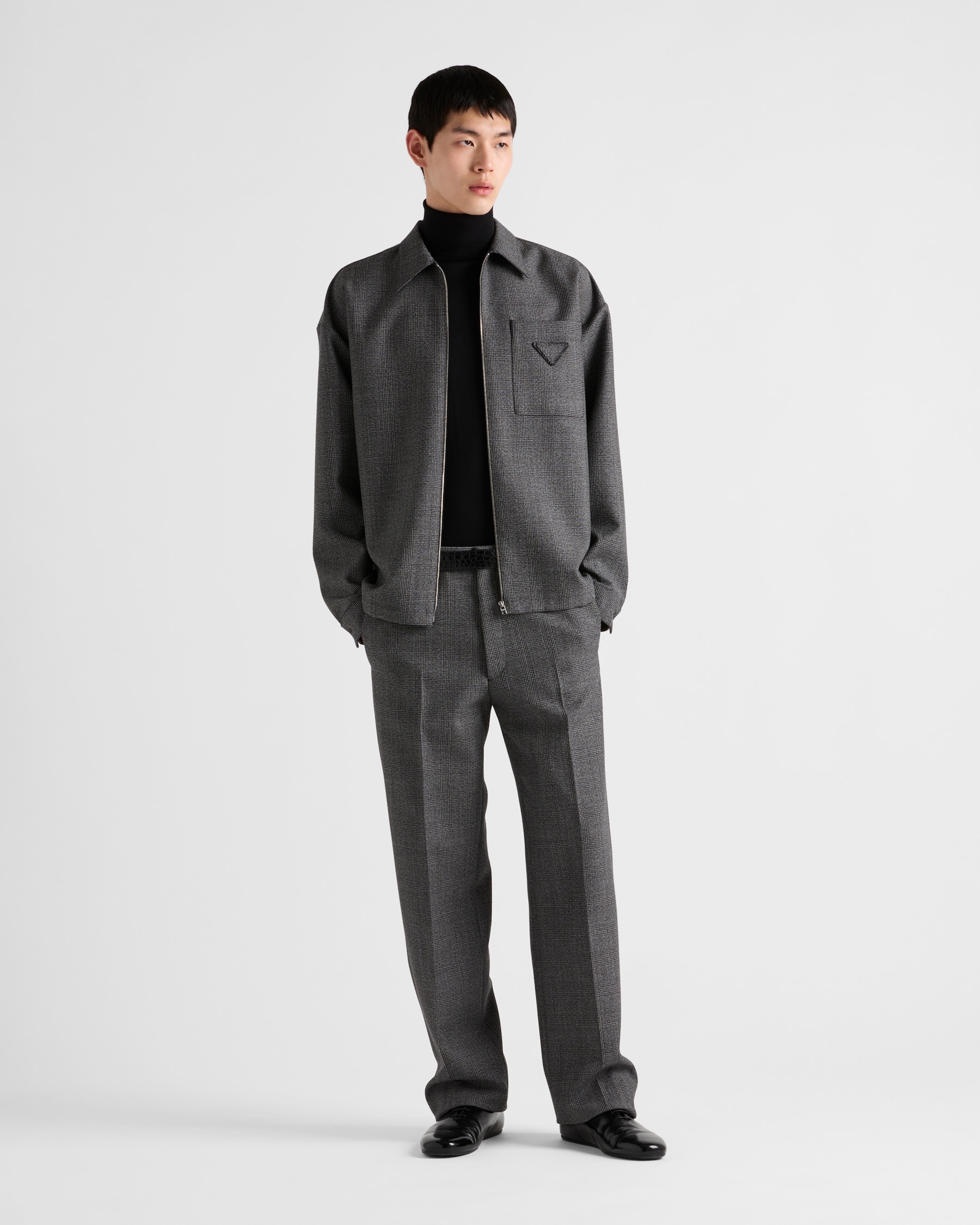 Slate Gray Wool Pants | PRADA
