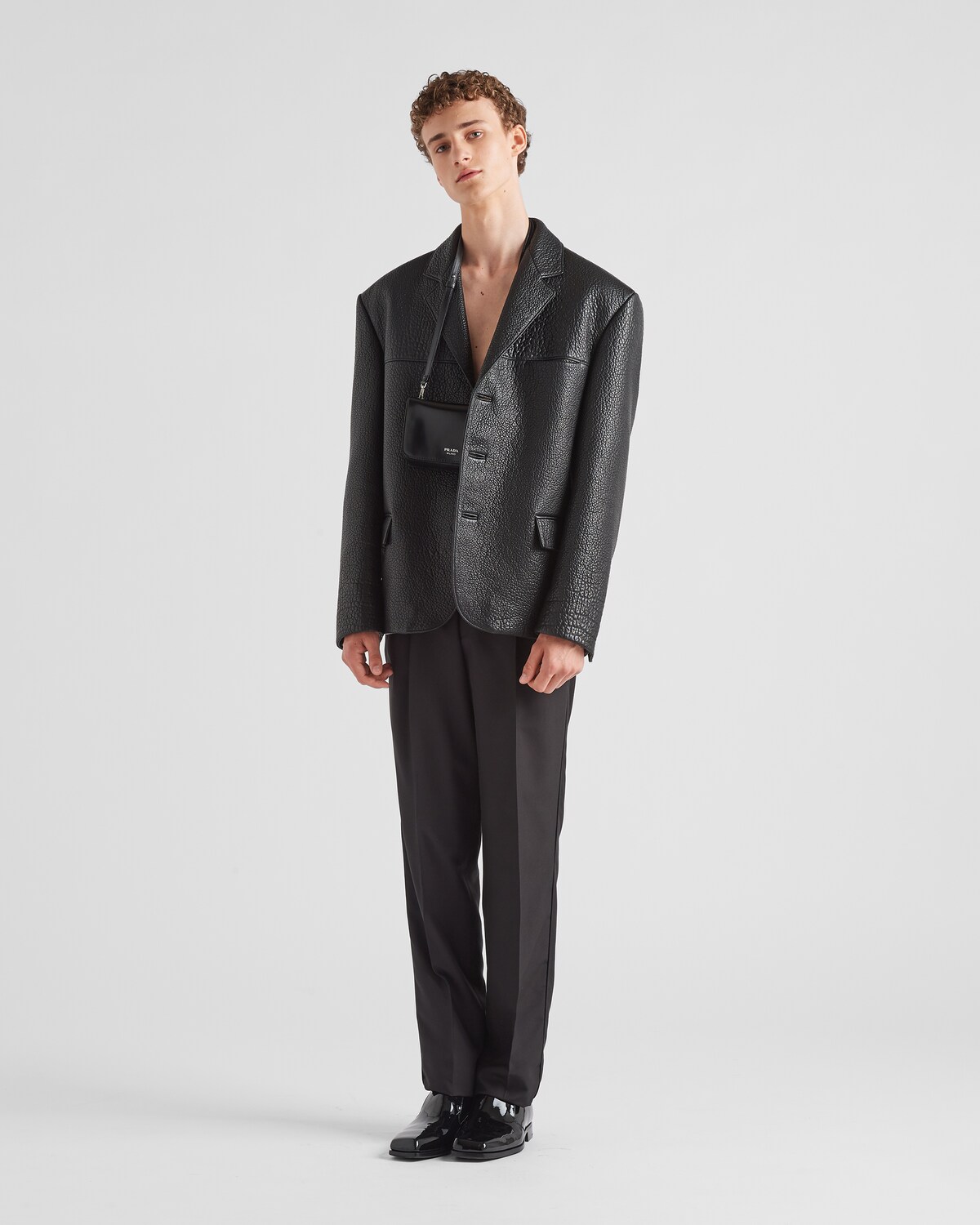 Black Nappa Leather Jacket | PRADA