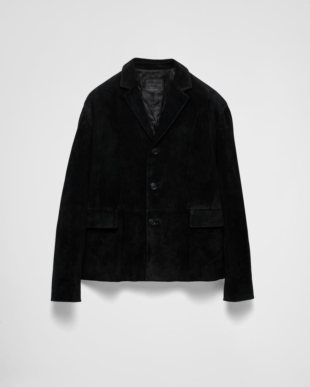 Black Suede Calfskin Jacket | PRADA - United States