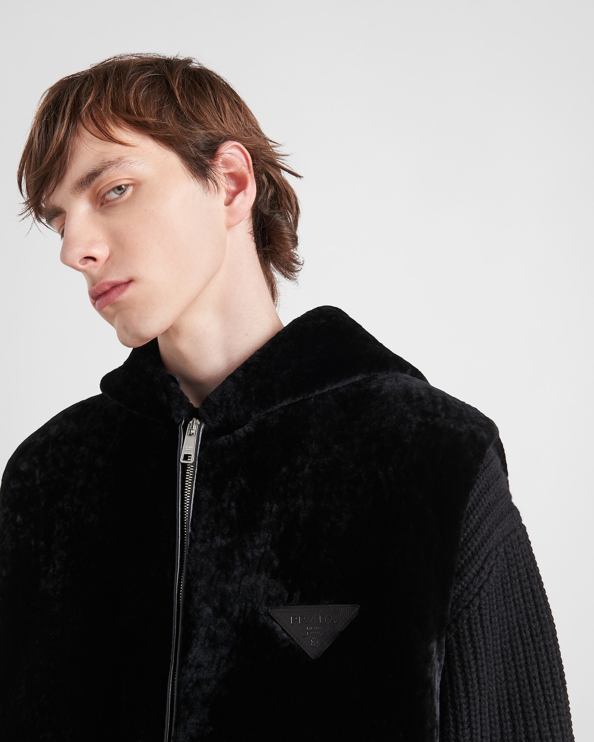 Black Shearling Vest | PRADA