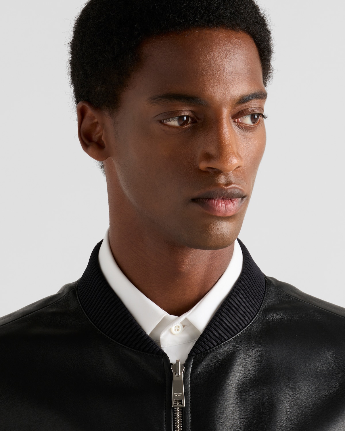 Black Nappa Leather Bomber Jacket | PRADA