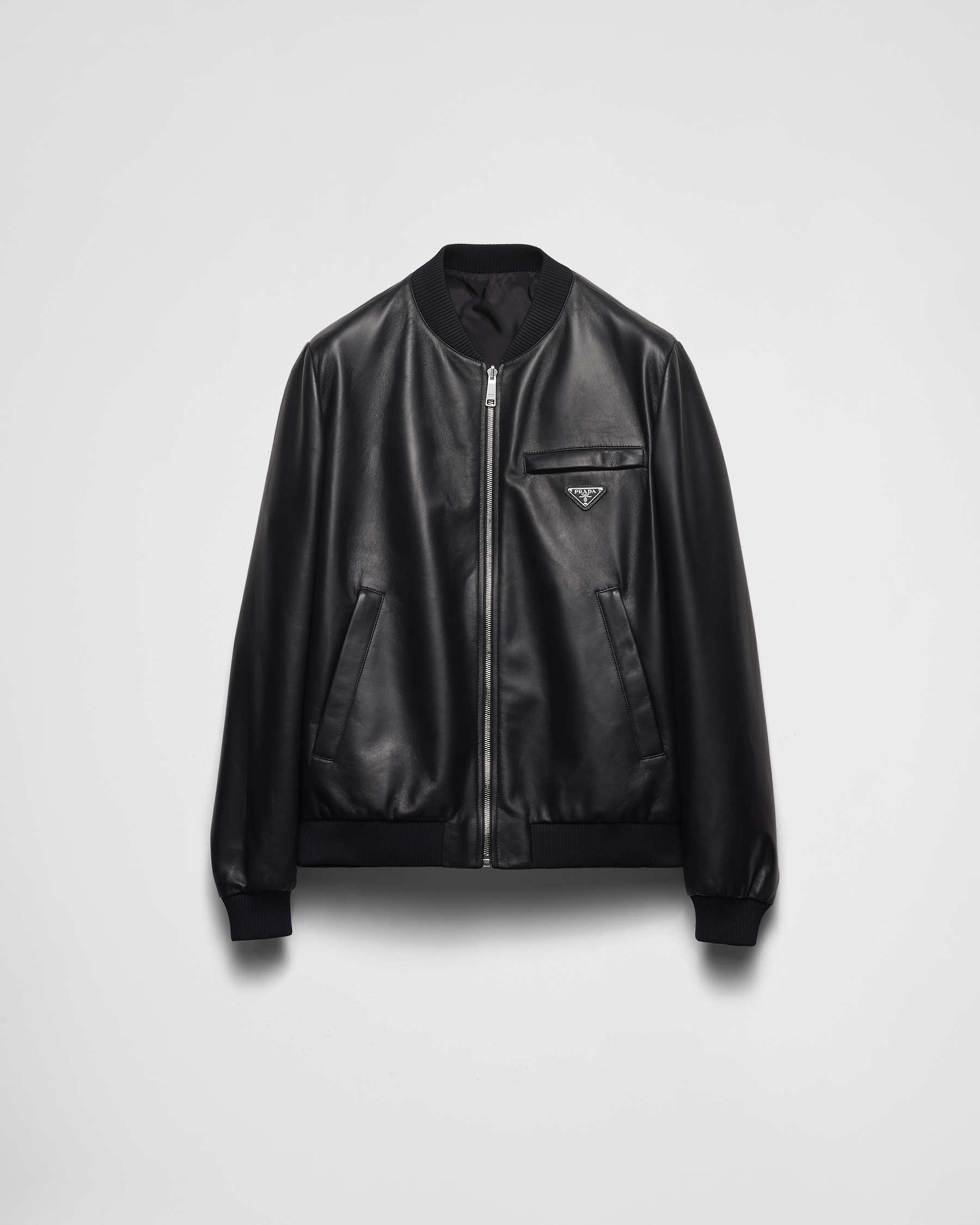 Black Nappa Leather Bomber Jacket | PRADA