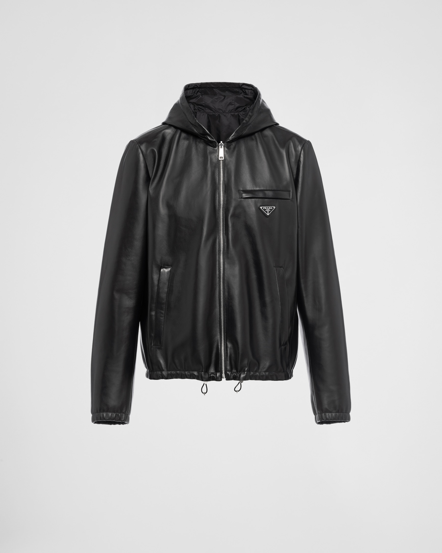 Black Reversible Nappa And Re-nylon Blouson Jacket | PRADA