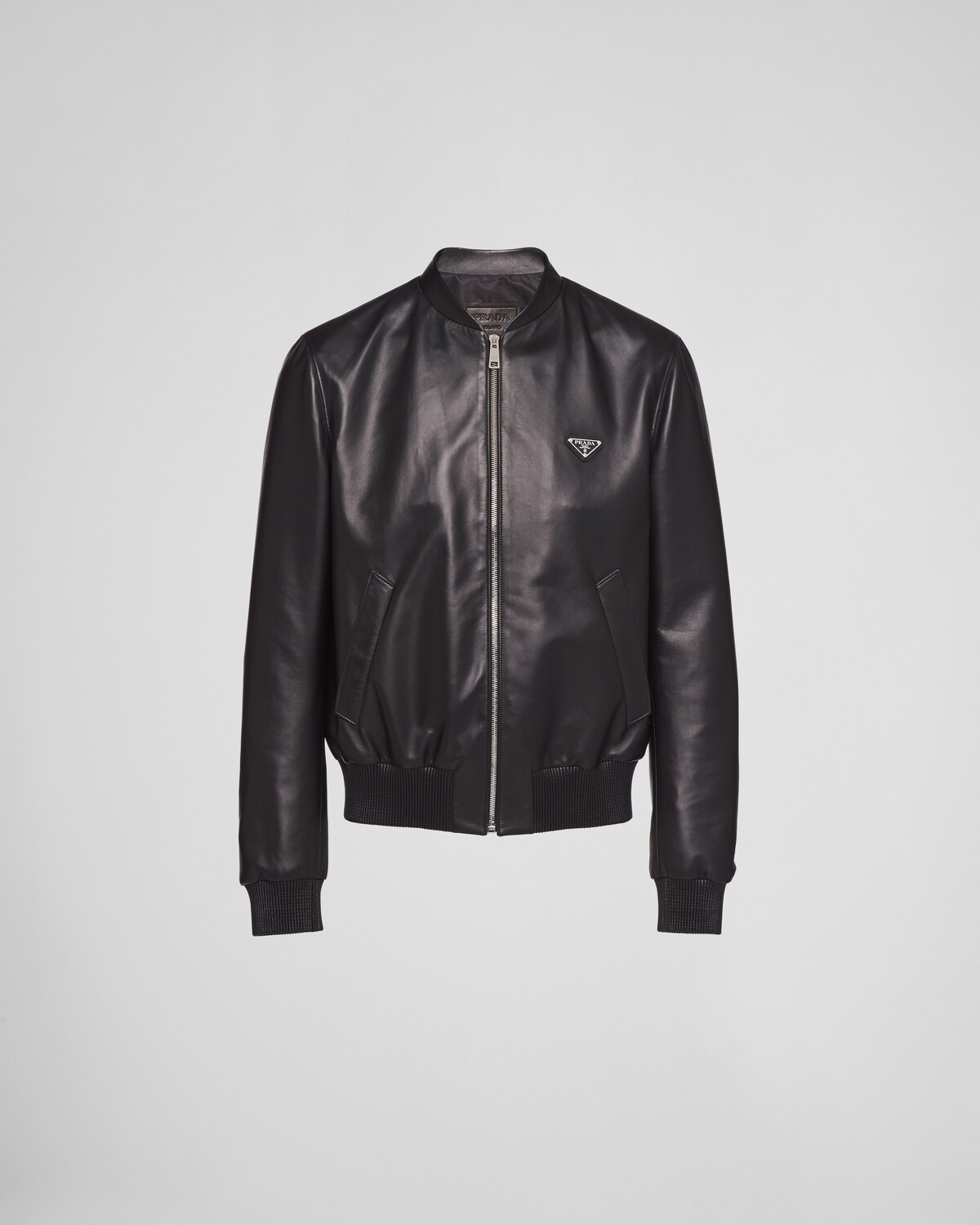 Black Nappa Leather Bomber Jacket | PRADA