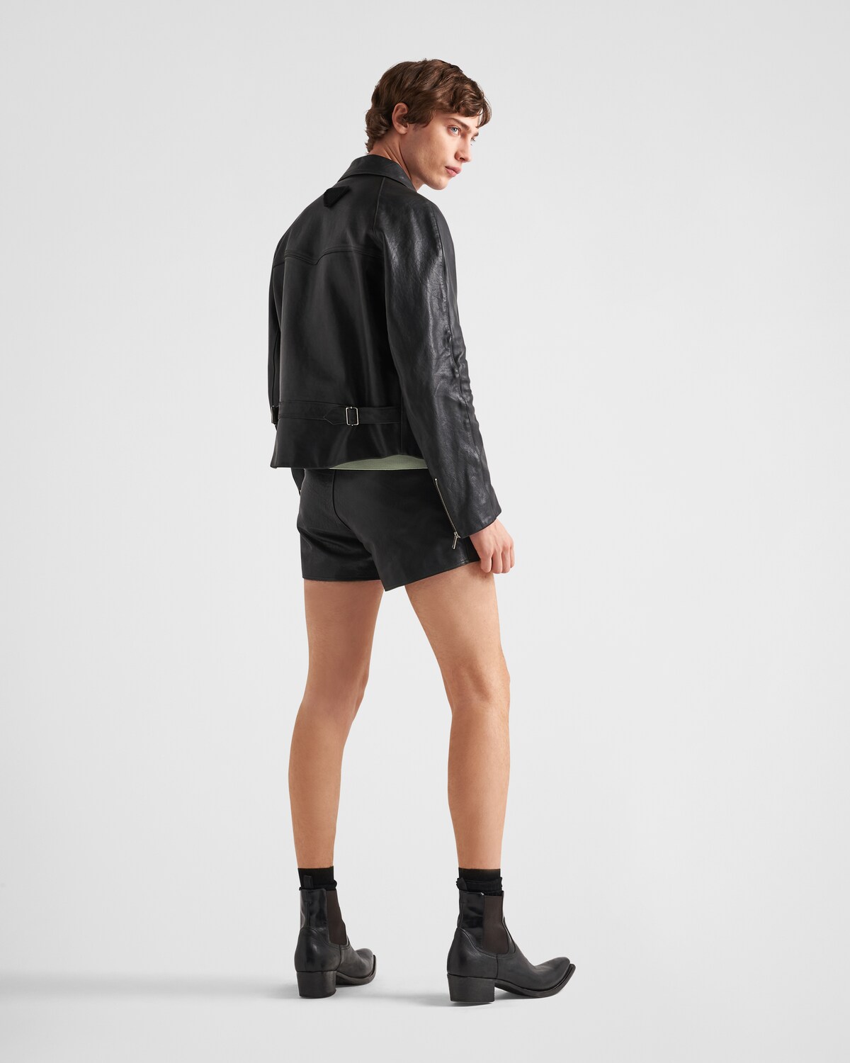 Black Leather Jacket | PRADA