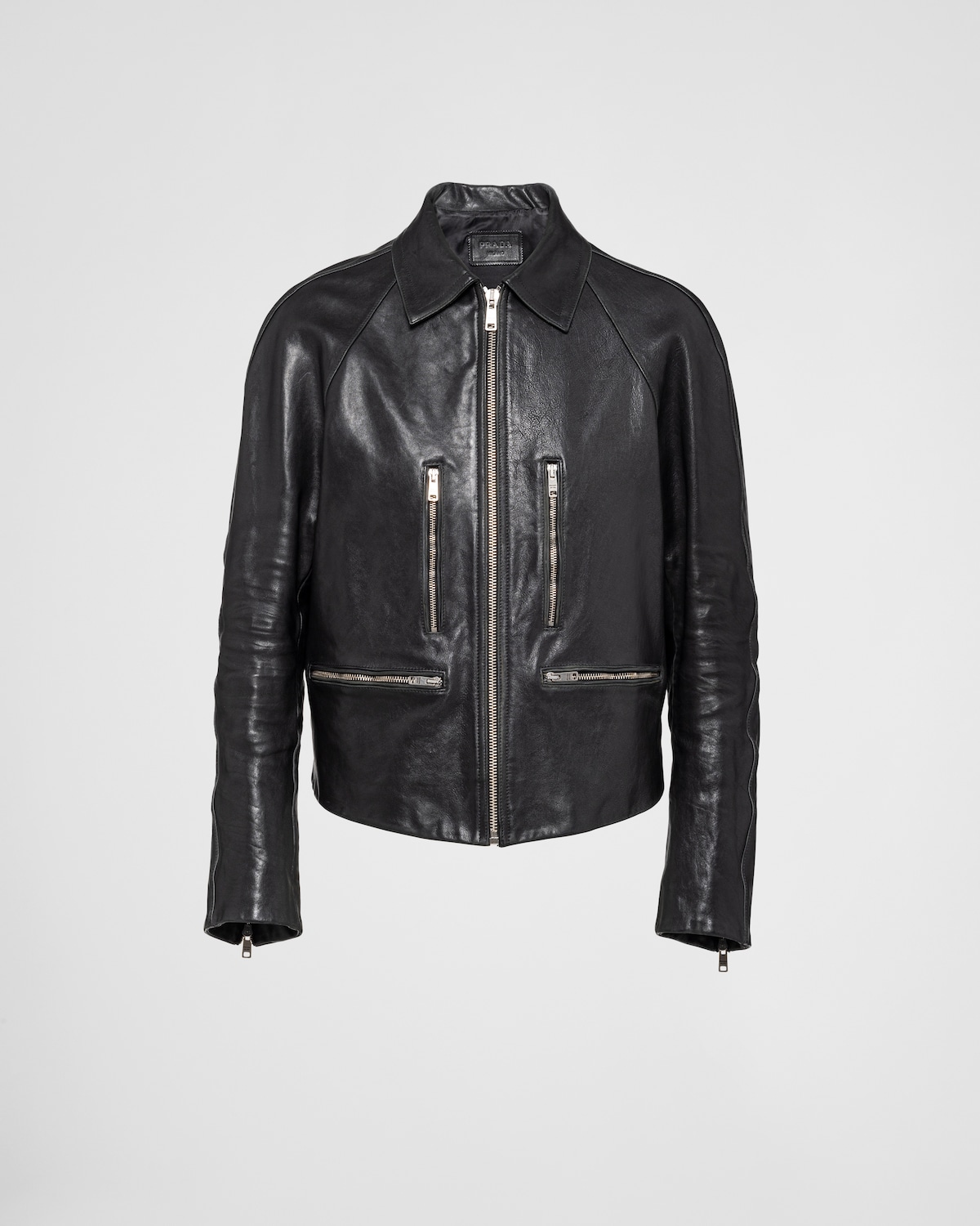 Black Leather Jacket | PRADA