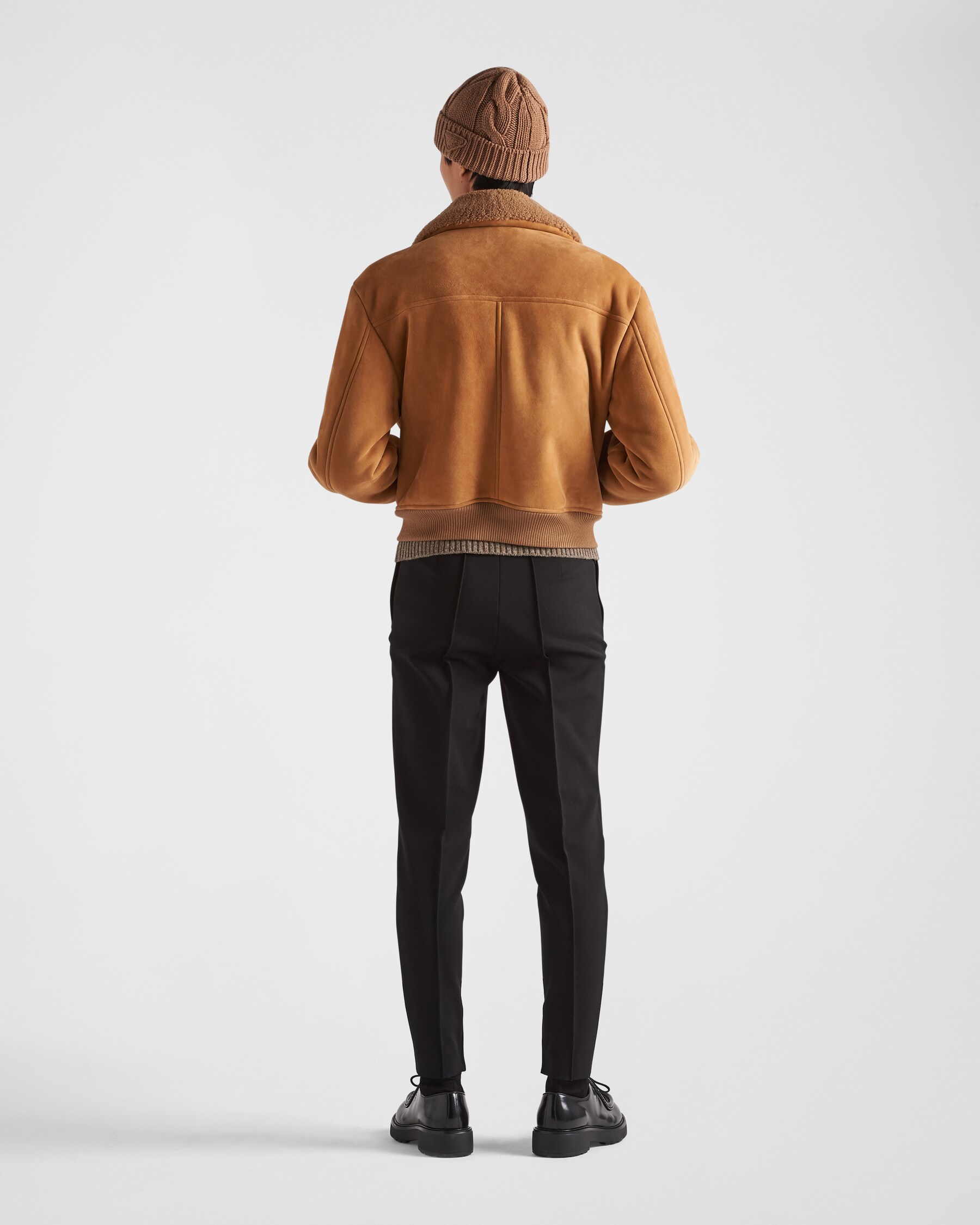 Cork Beige Shearling Jacket | PRADA