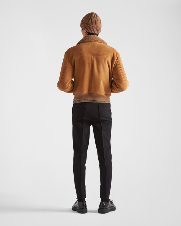 Cork Beige Shearling Jacket | PRADA