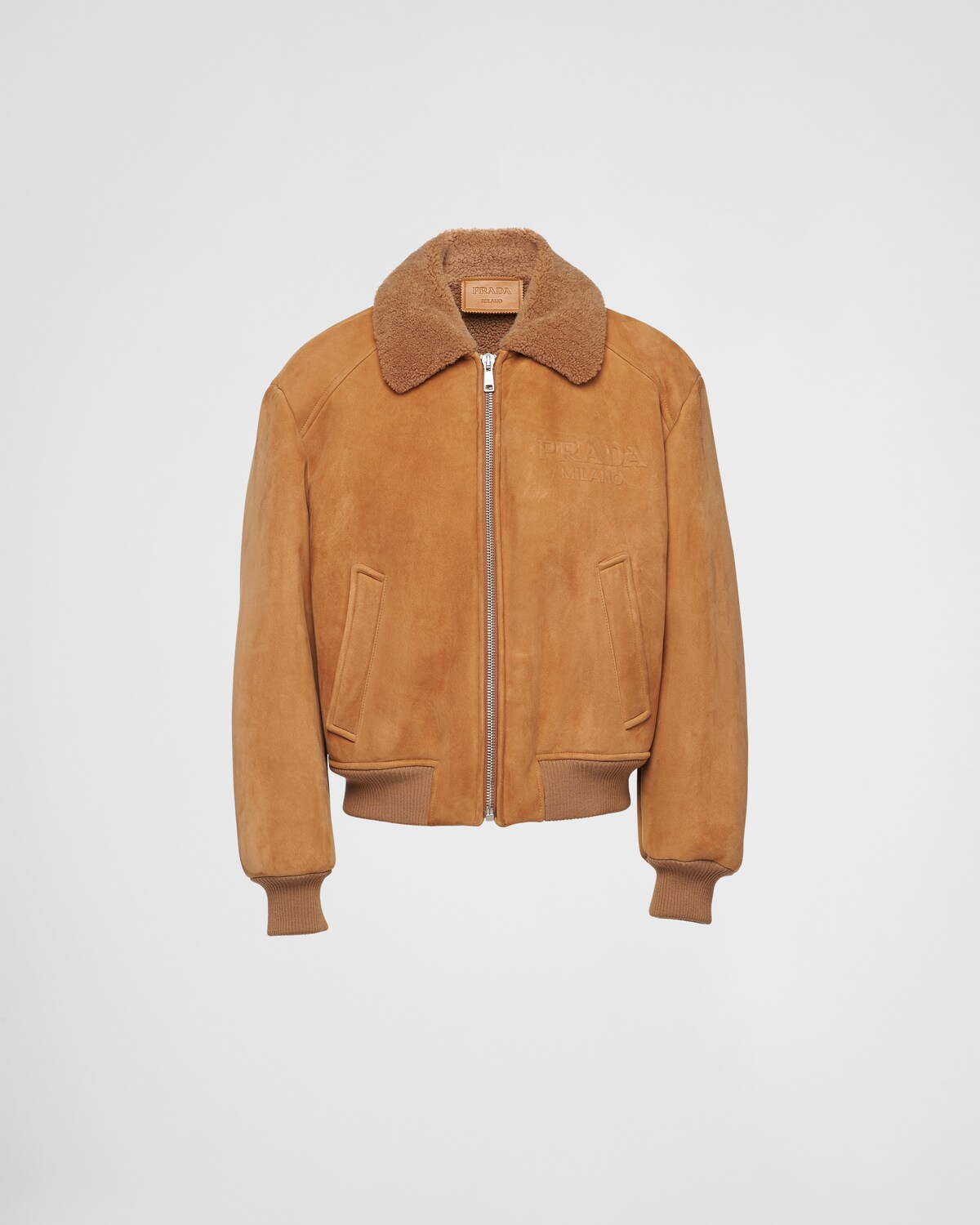 Cork Beige Shearling Jacket | PRADA
