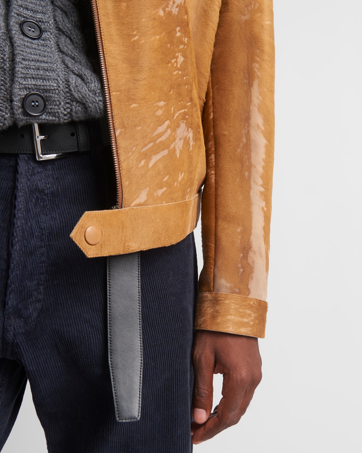 Caramel Leather Jacket | PRADA