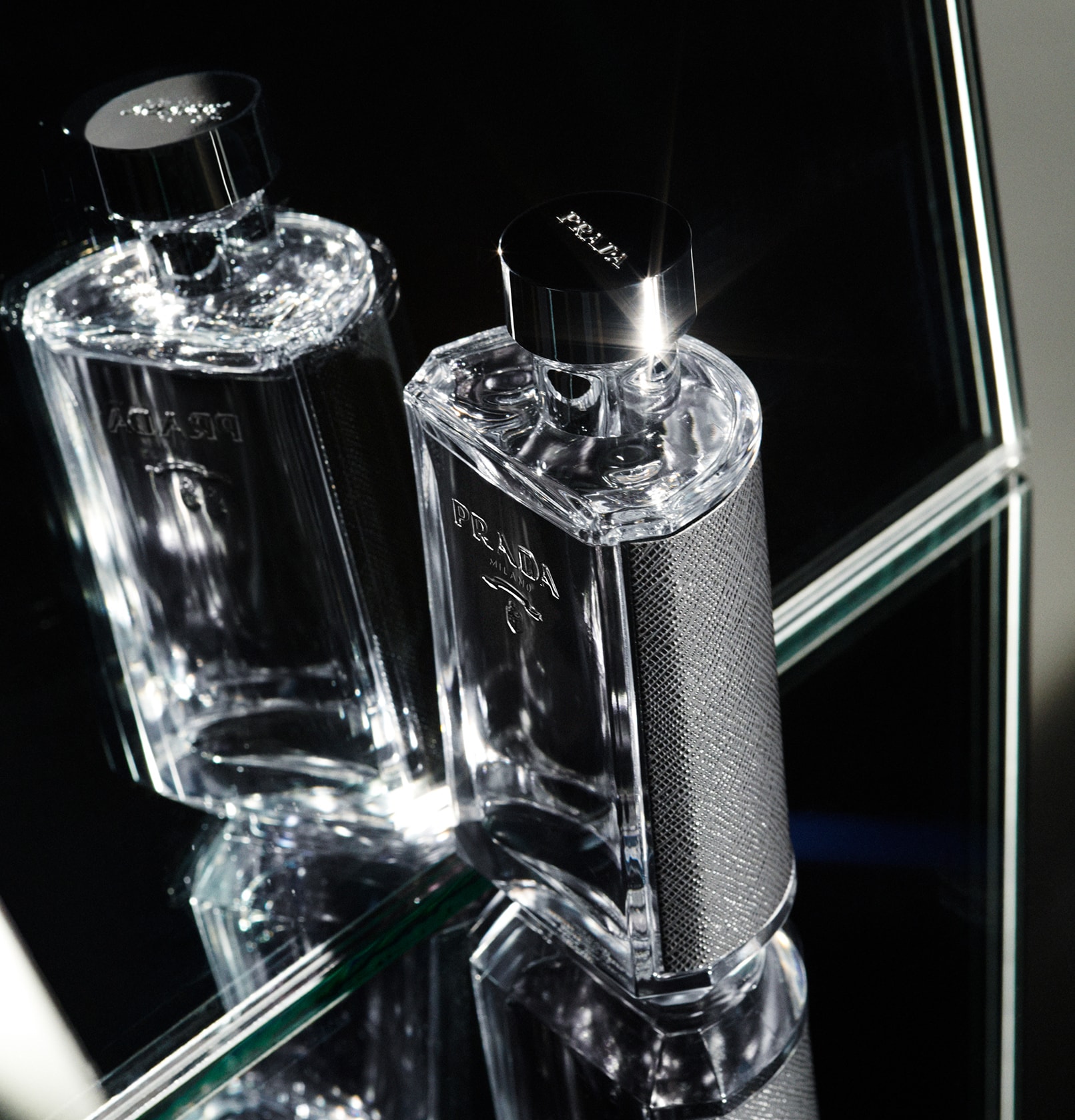 Black/white Technical fabric sneakers | Prada