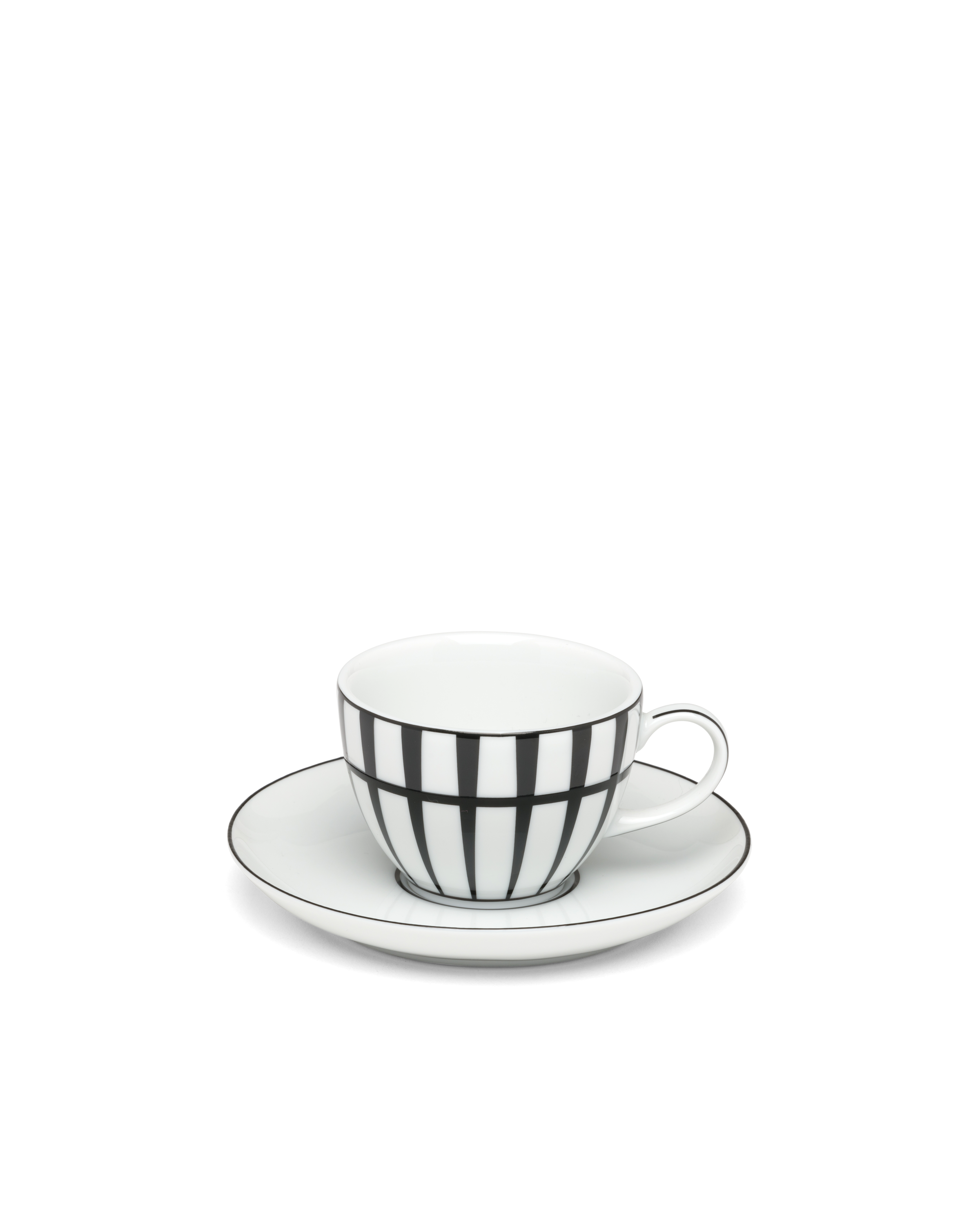 Concentric Stripes Porcelain coffee set | Prada