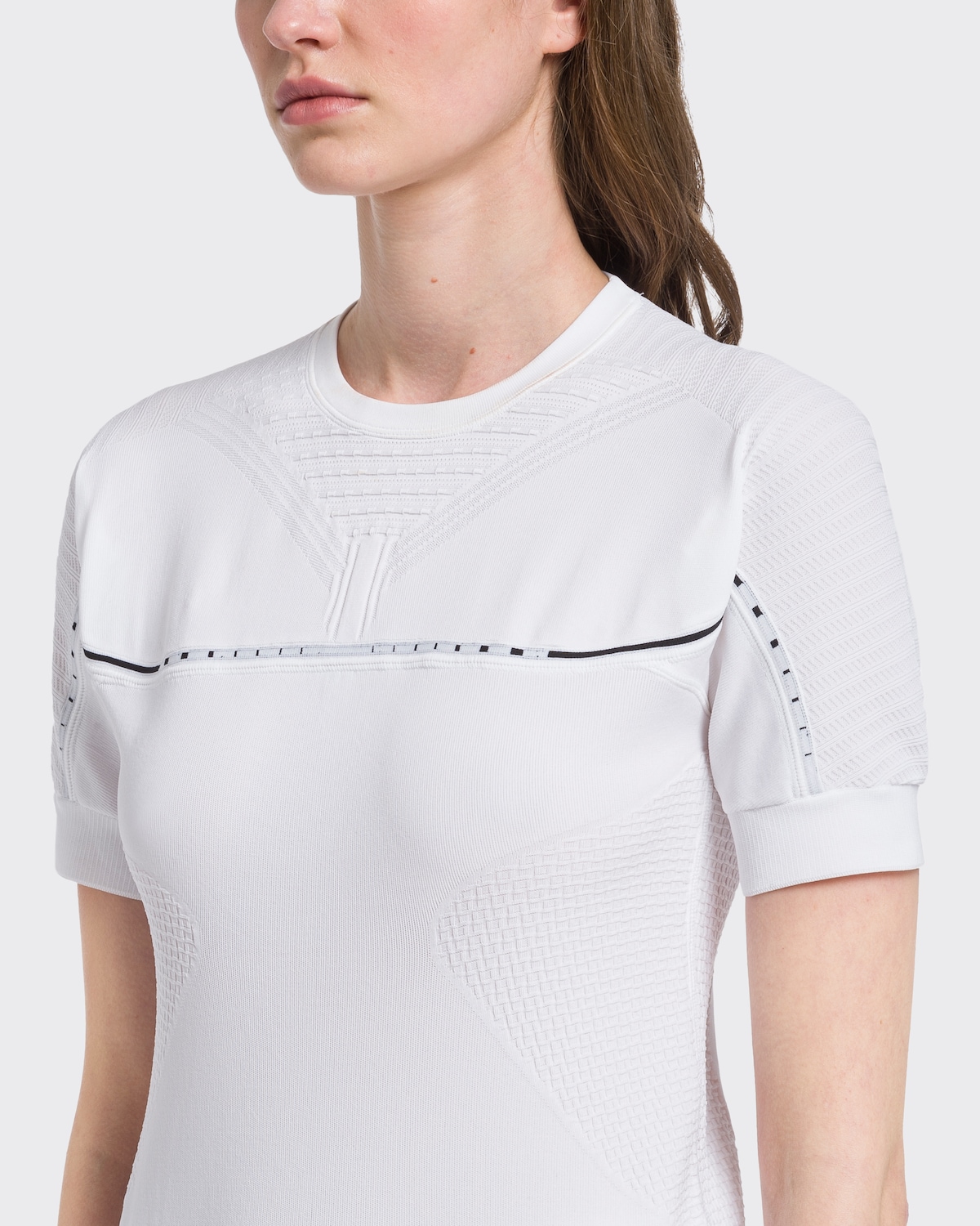 White/black Soft Rec Polyester Sweater | PRADA