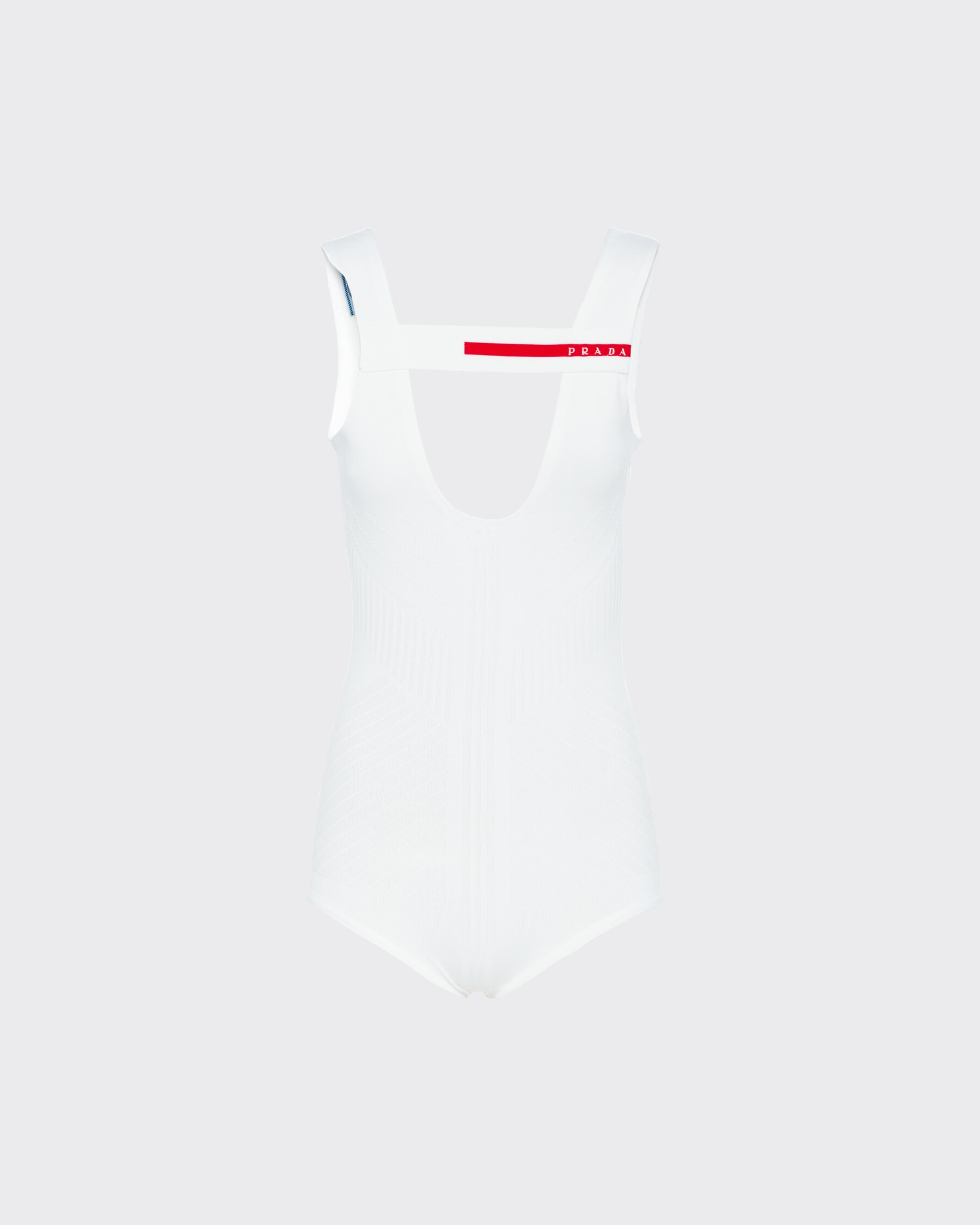 White/white Polyester Bodysuit | PRADA