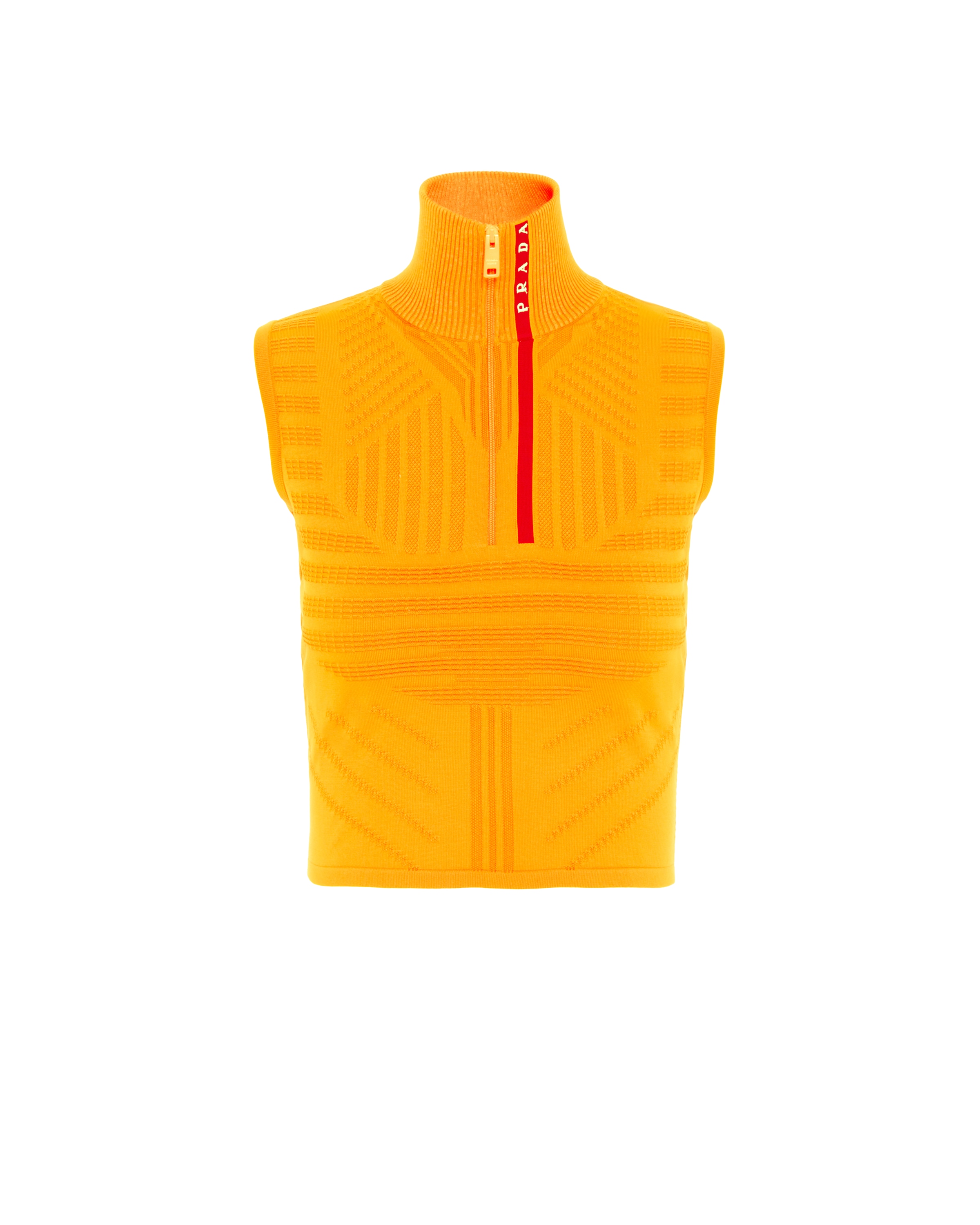 Coral Polyester sleeveless top | Prada