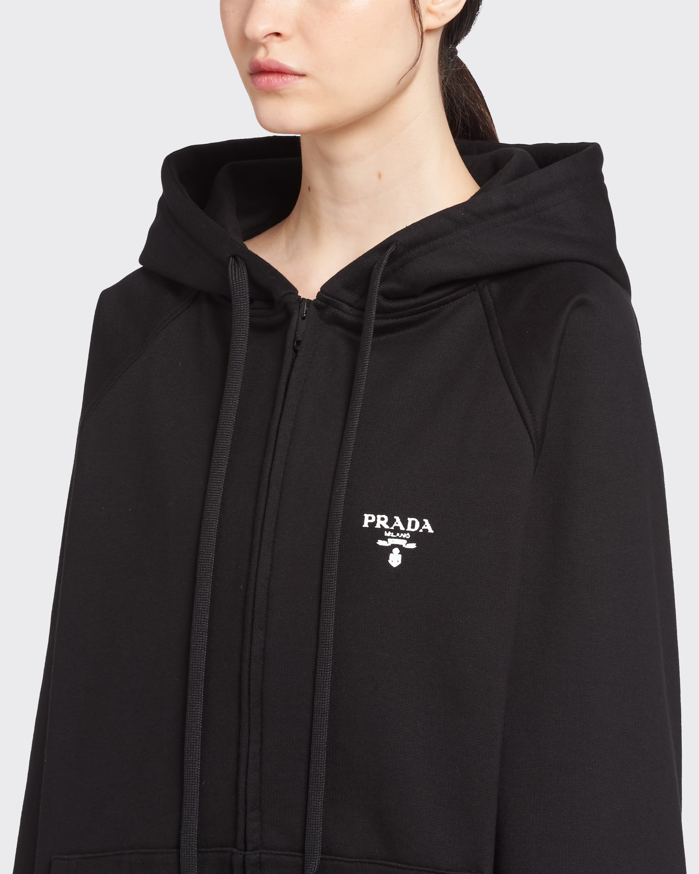 Black/white Oversized Hoodie | PRADA