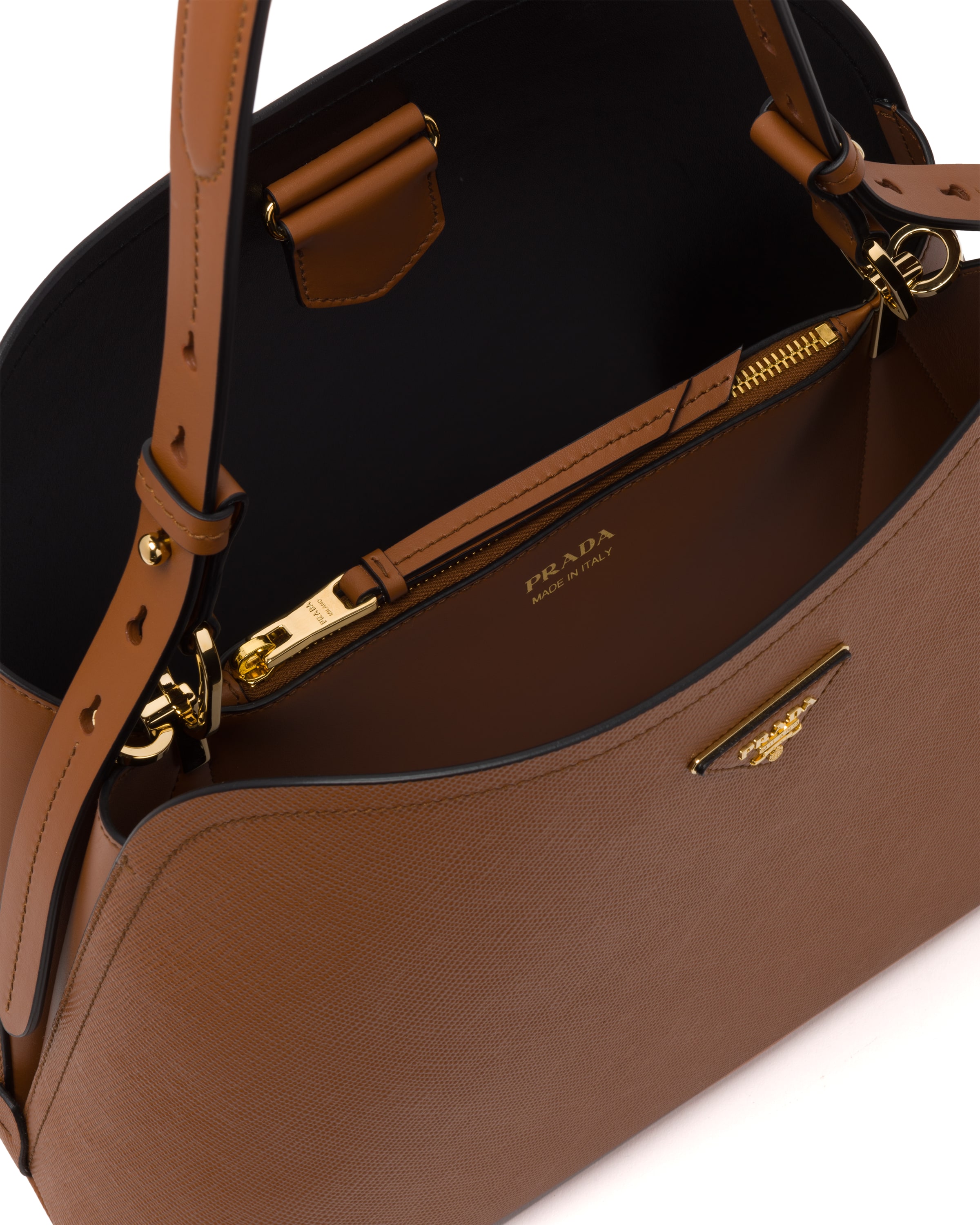 Sac à main Prada Matinée Cognac/black | Prada