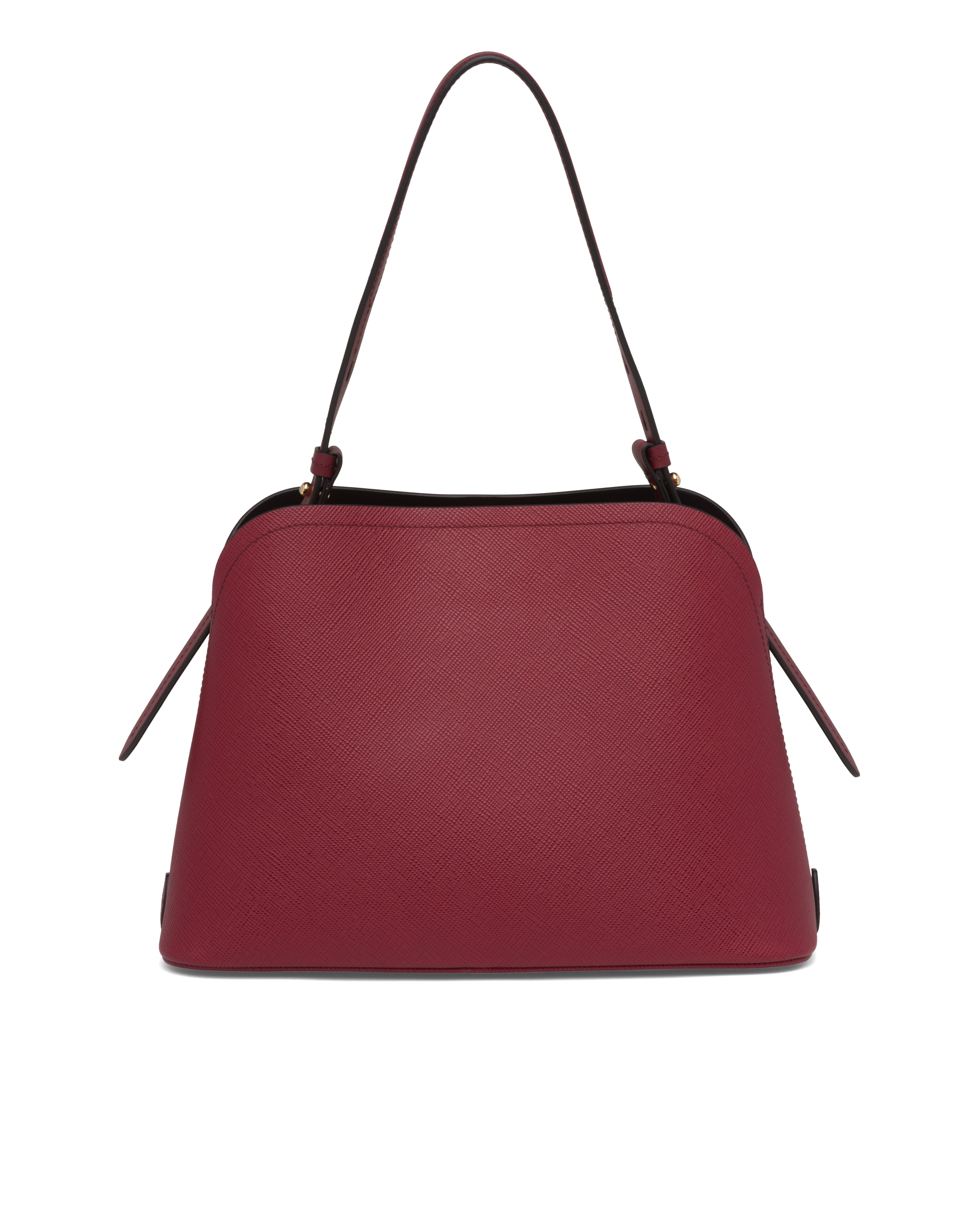 Cerise/black Saffiano Leather Prada Matinée Bag | Prada