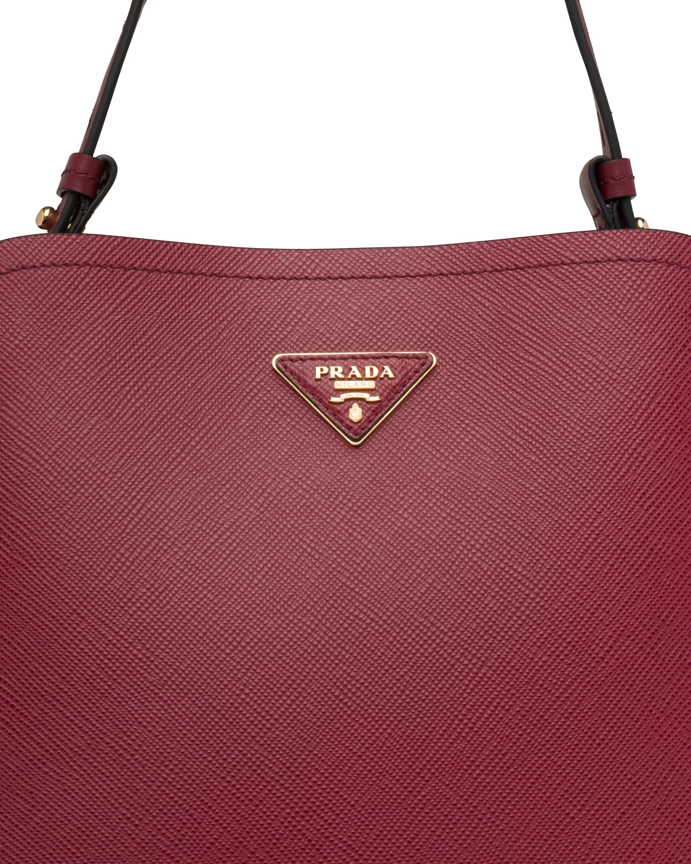 Cerise/black Saffiano Leather Prada Matinée Bag | Prada