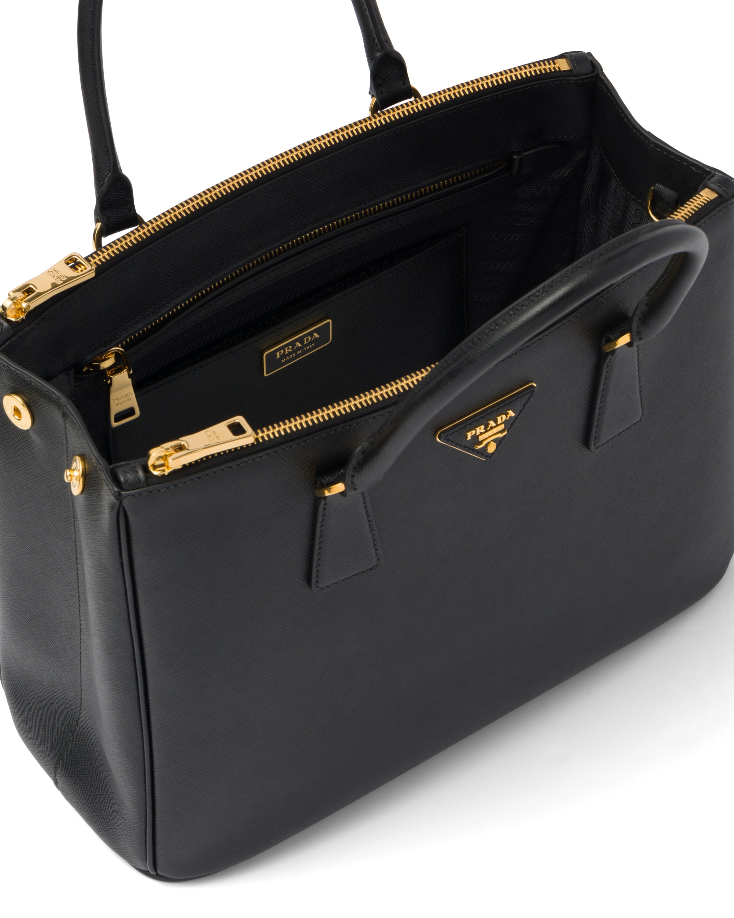 Black Prada Galleria Saffiano Leather Large Bag Prada