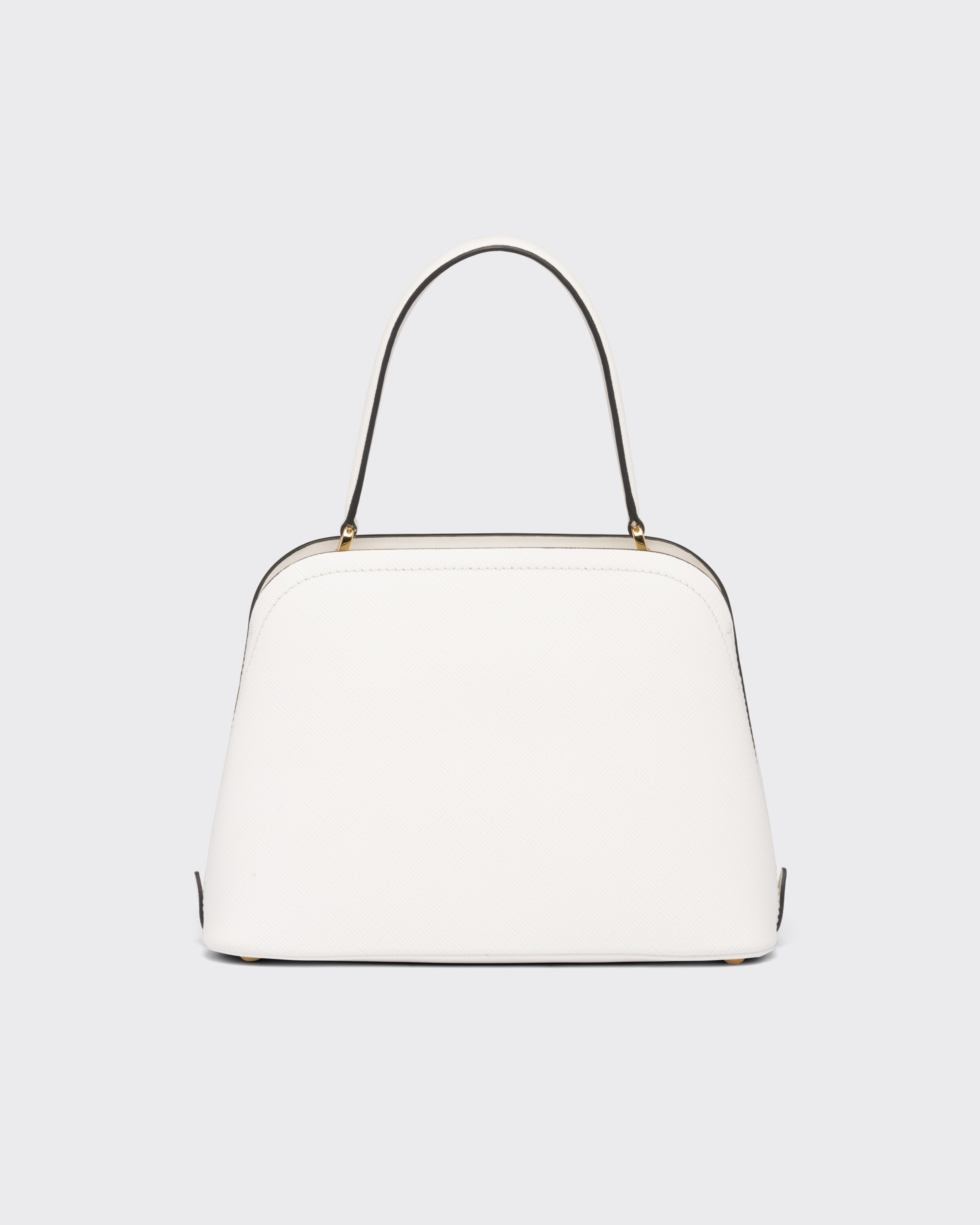 White Medium Saffiano Leather Prada Matinée Bag | PRADA