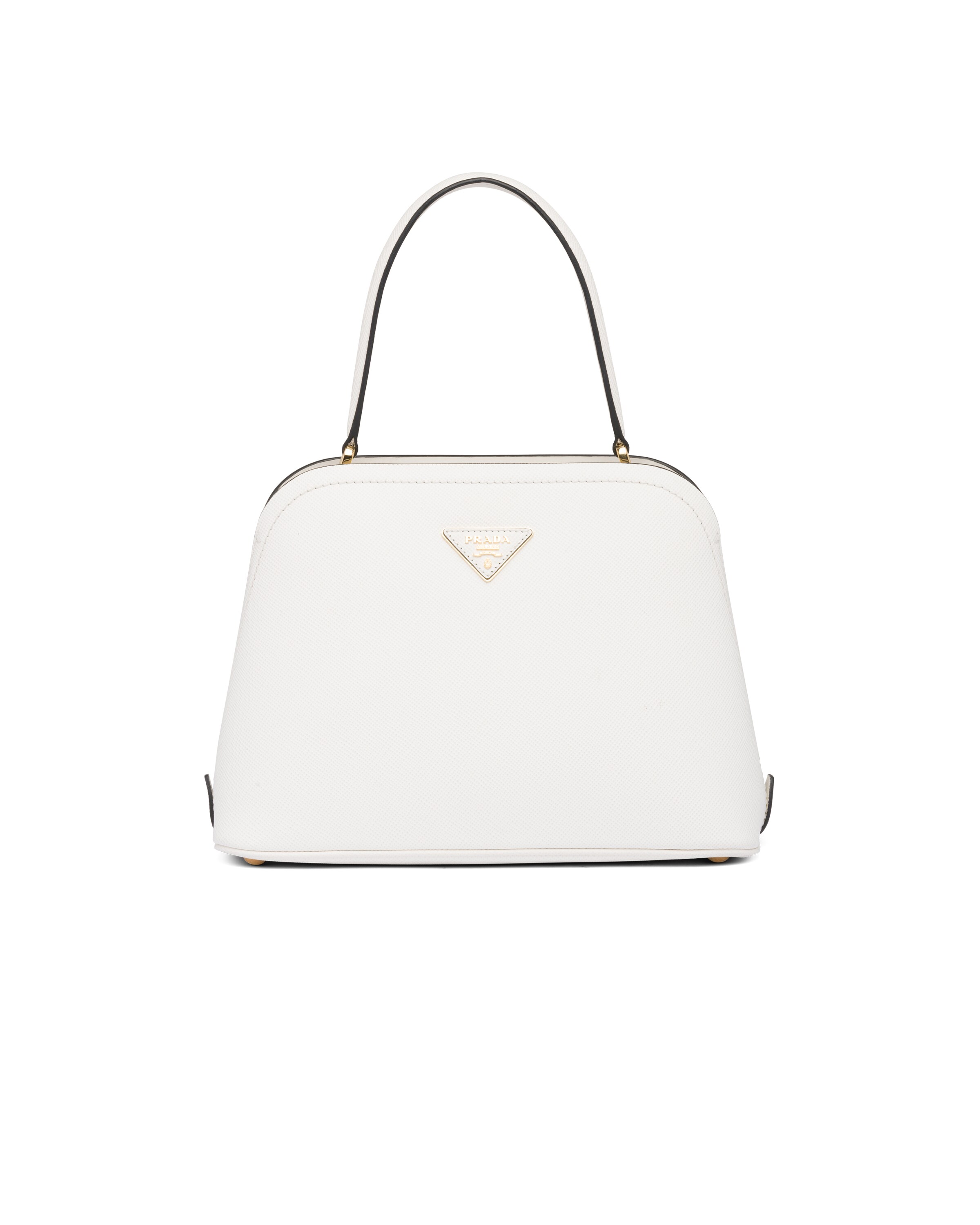 White Medium Saffiano Leather Prada Matinée Bag | Prada