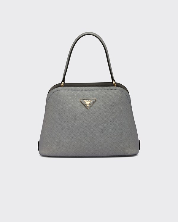Slate Gray Medium Saffiano Leather Prada Matinée Bag | PRADA