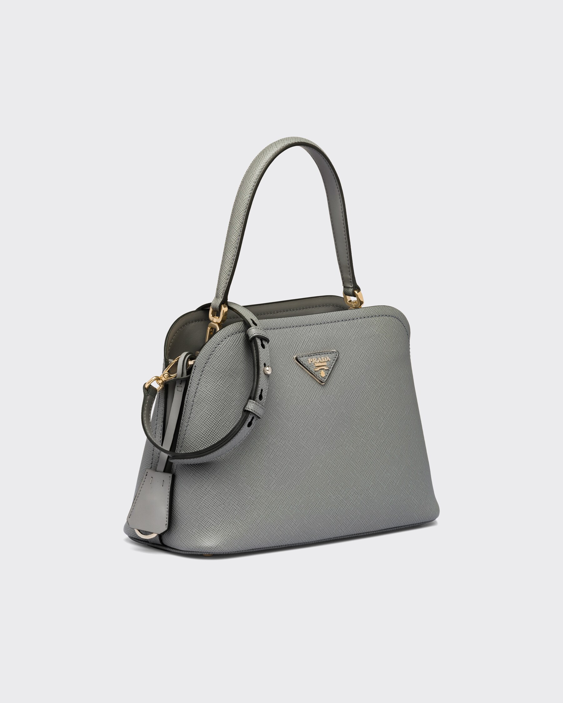 Slate Gray Medium Saffiano Leather Prada Matinée Bag | PRADA