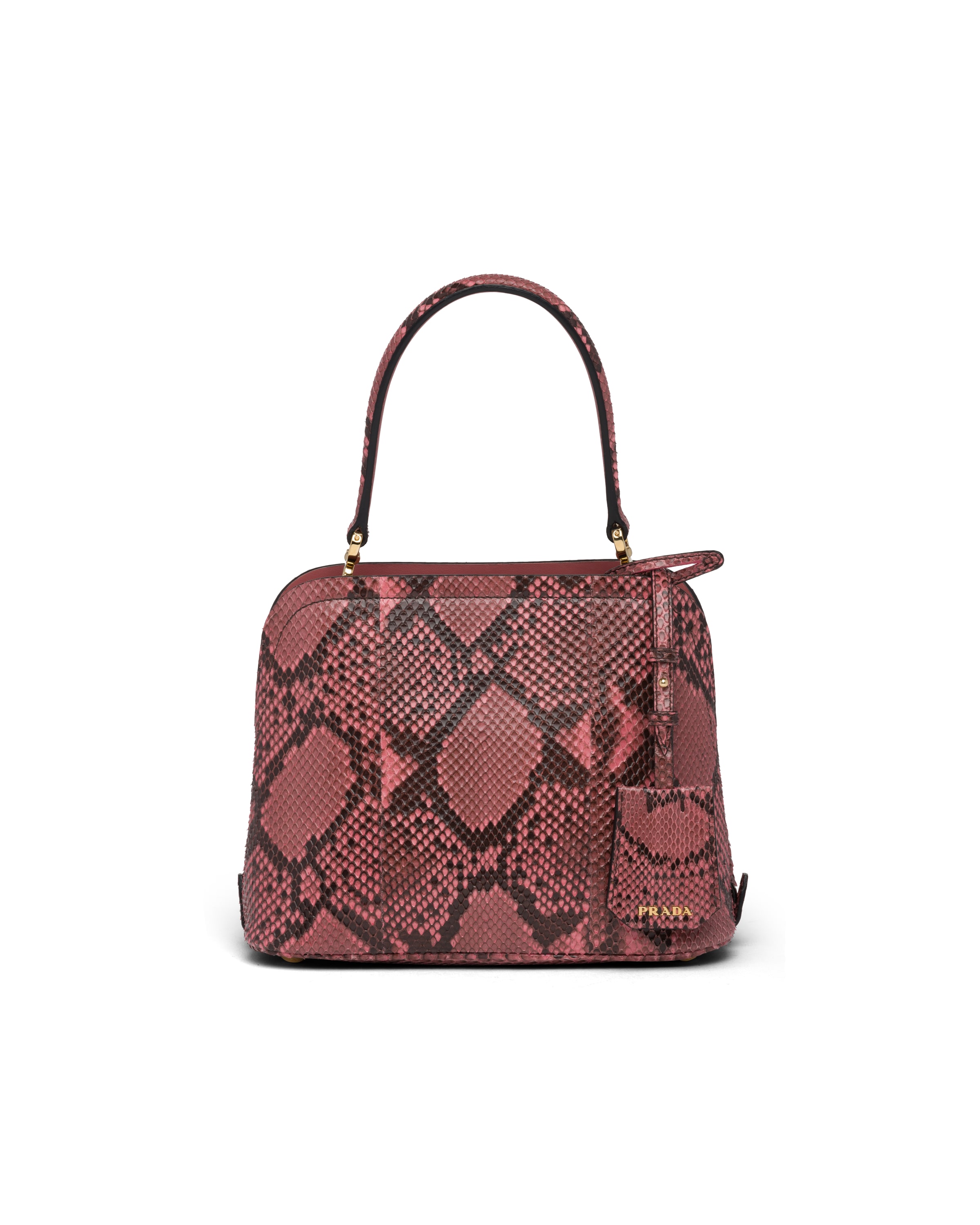 Bolsa Prada Matinée pequena em couro python Rosa Pétala | Prada