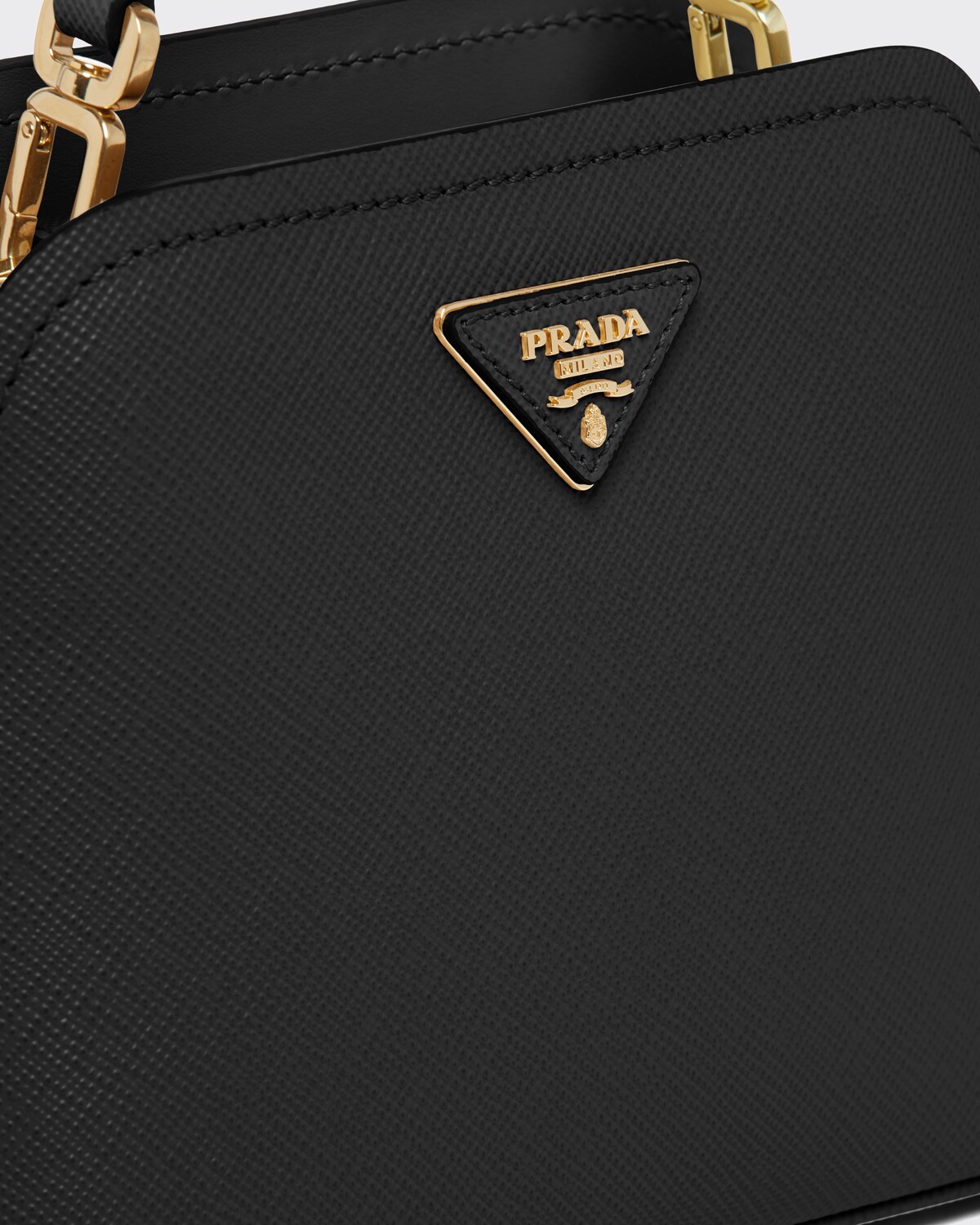 Black Prada Matinée Small Saffiano Leather Bag | PRADA