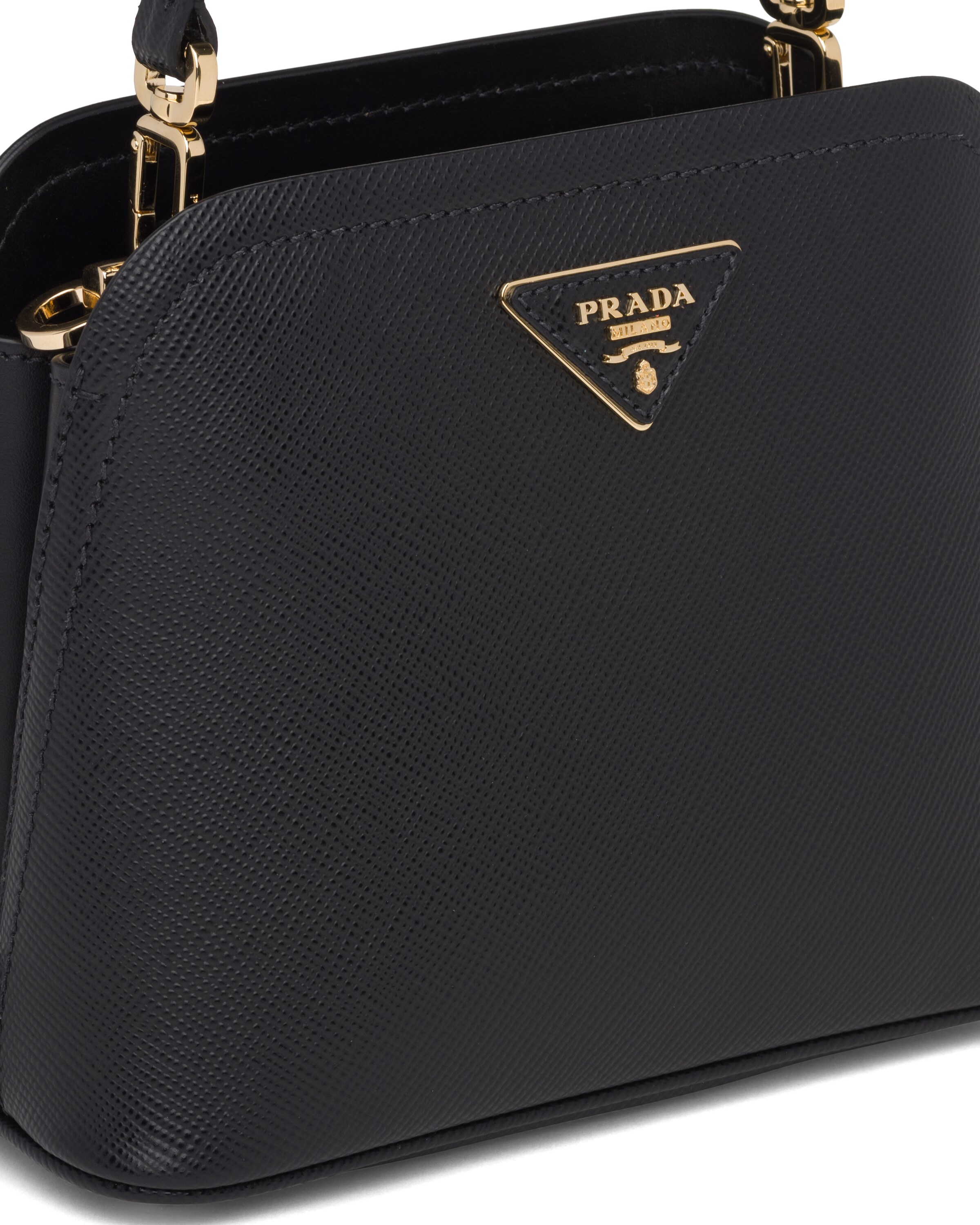 Black Prada Matinée Micro Saffiano leather bag | Prada