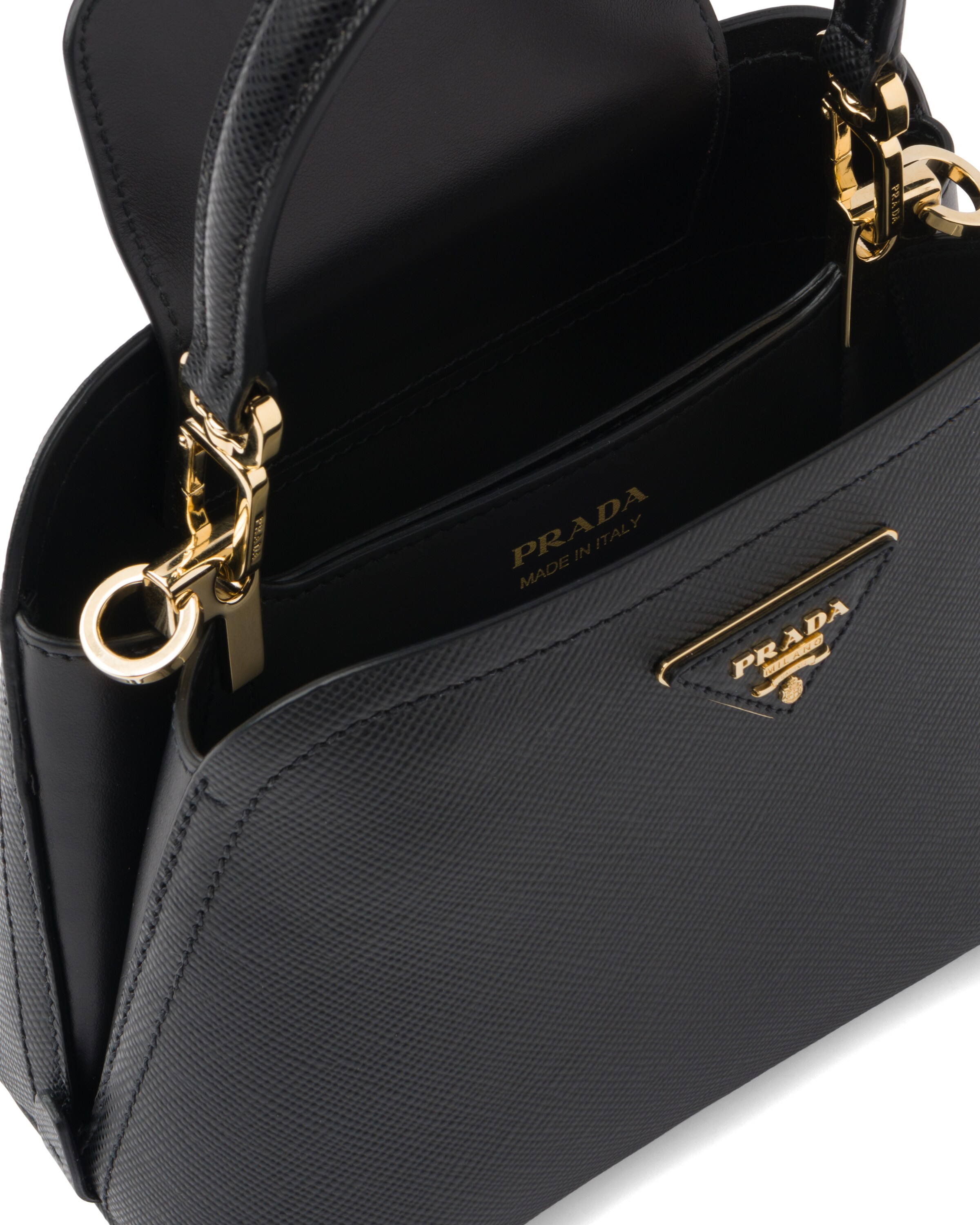 Black Prada Matinée Micro Saffiano leather bag | Prada