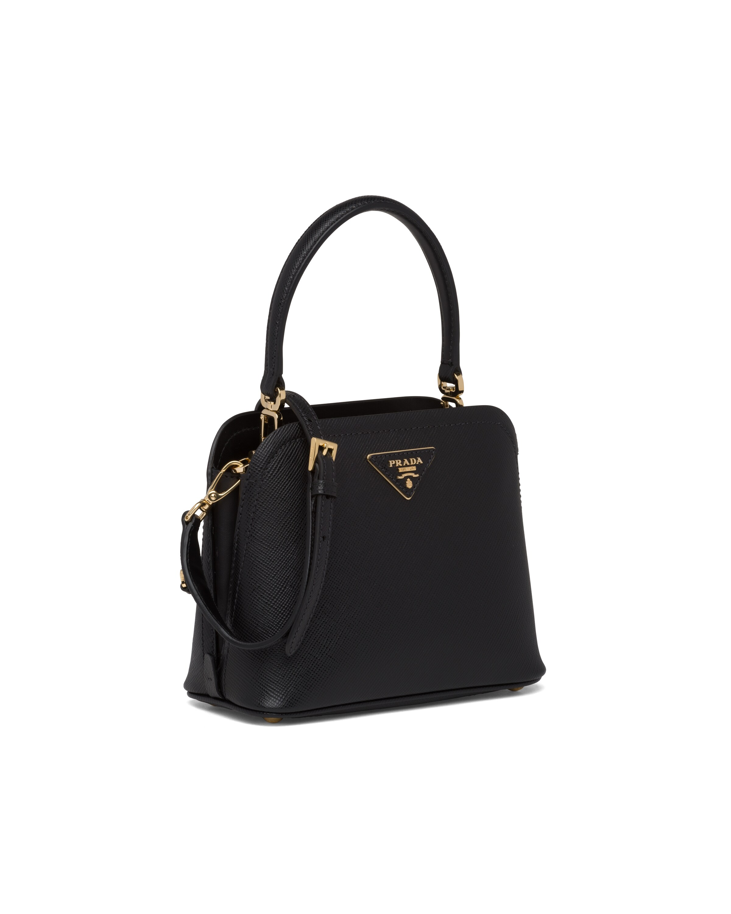 Black Prada Matinée Micro Saffiano leather bag | Prada
