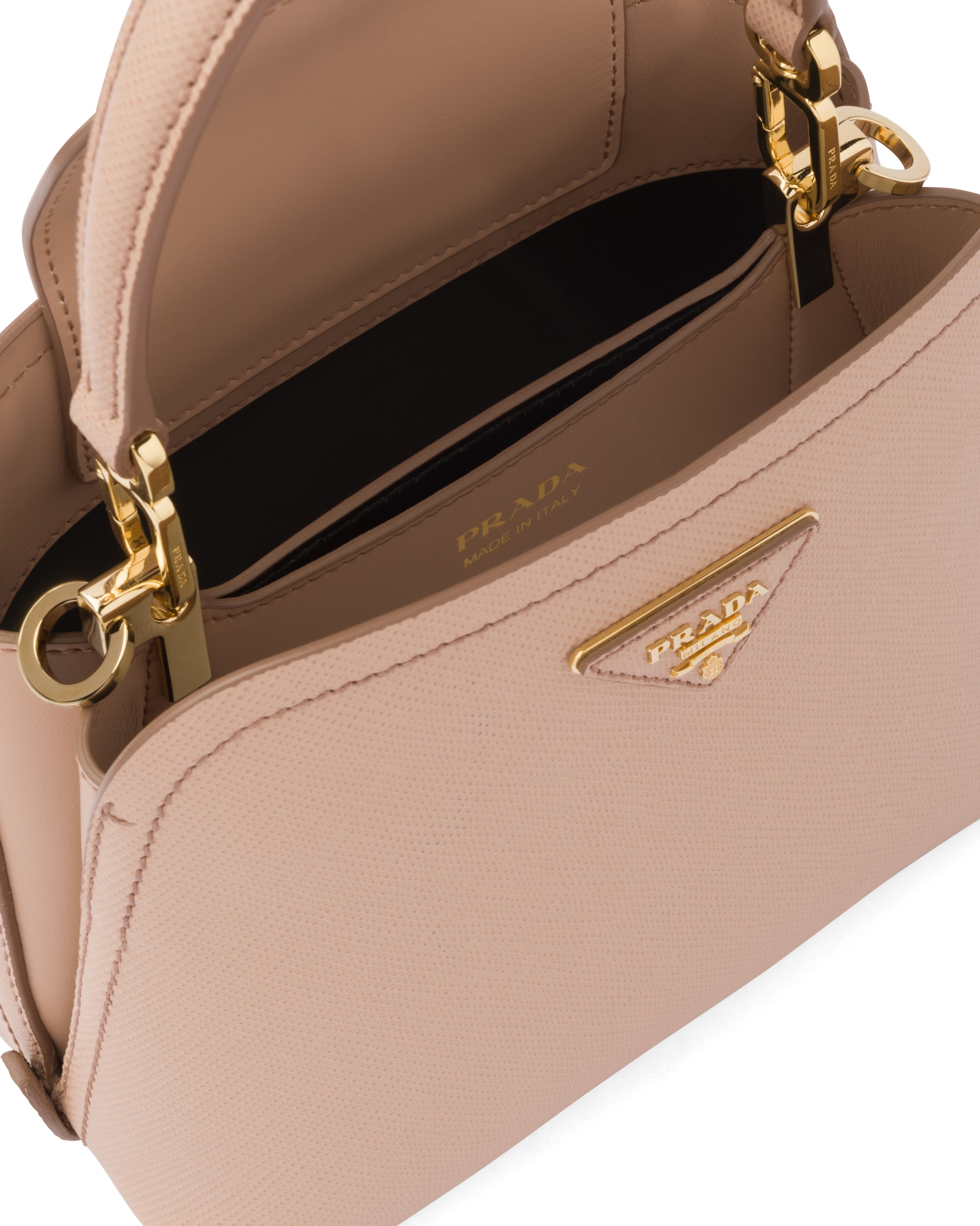 Powder Pink Prada Matinée Micro Saffiano leather bag | Prada