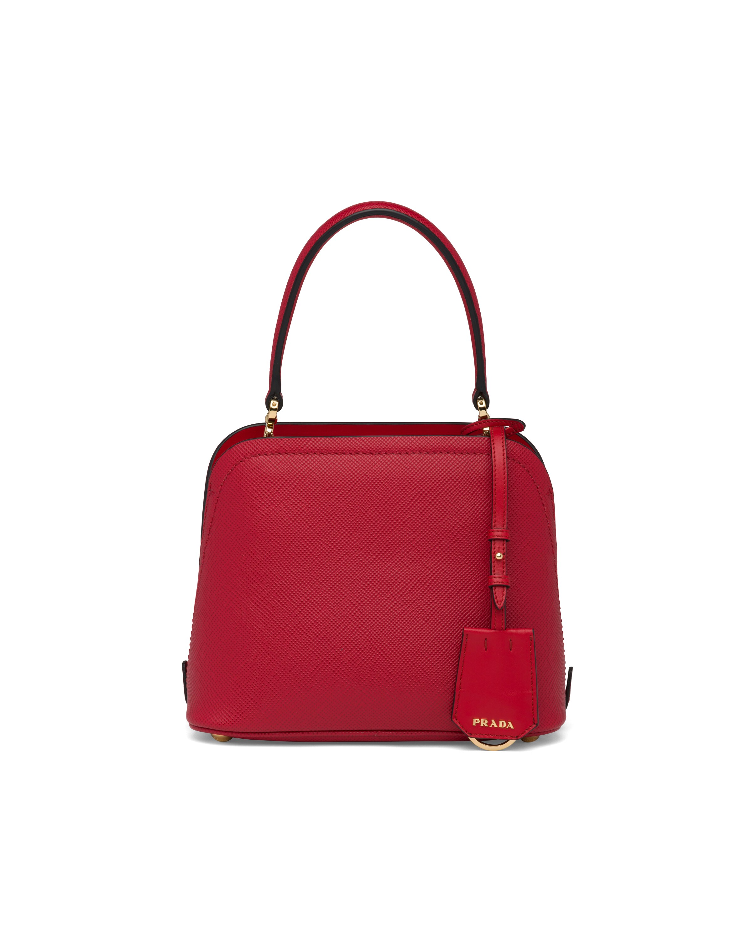 Fiery Red Prada Matinée Micro Saffiano leather bag | Prada