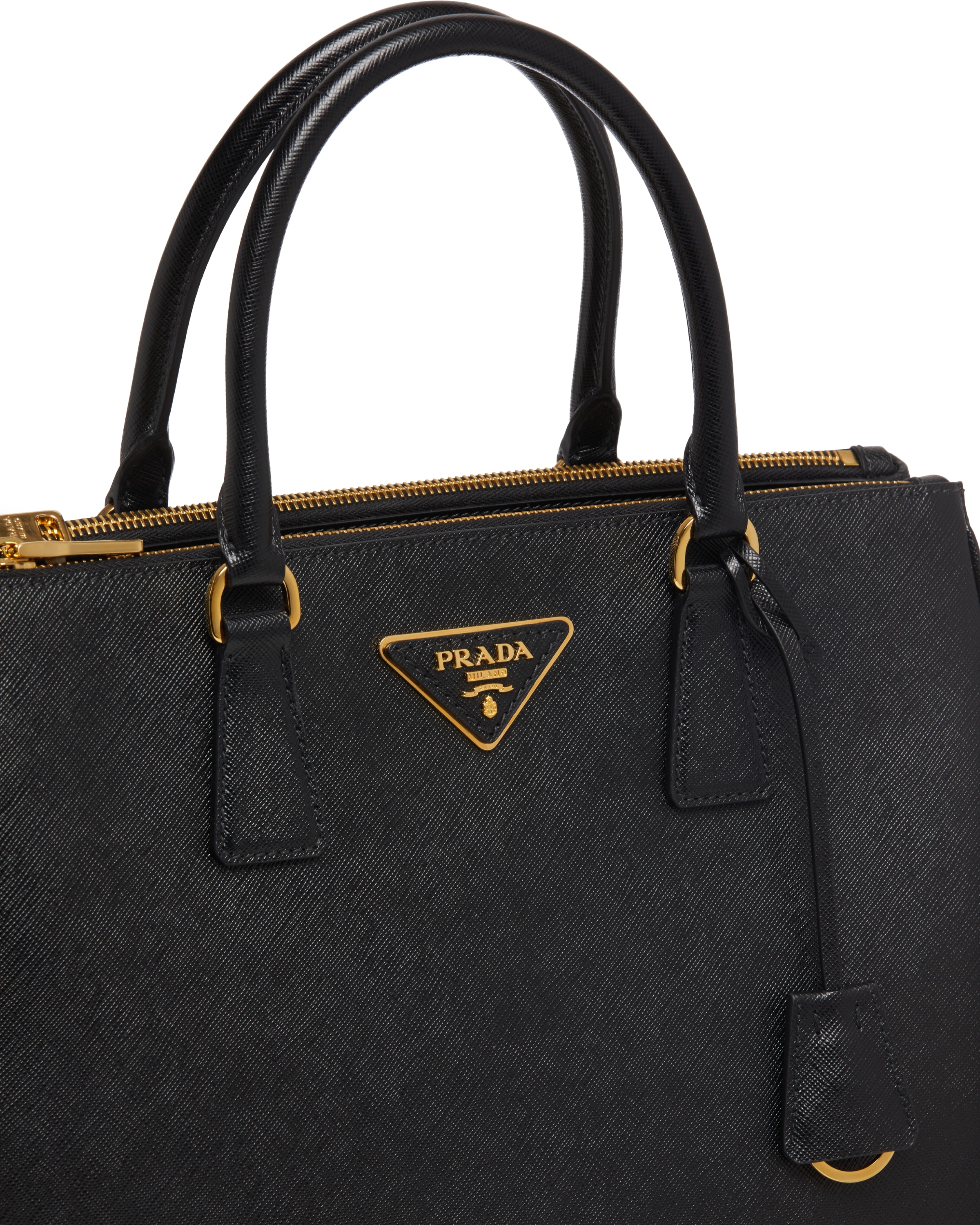 Schwarz Mittelgroße Prada Galleria Tasche aus Saffiano-Leder | Prada