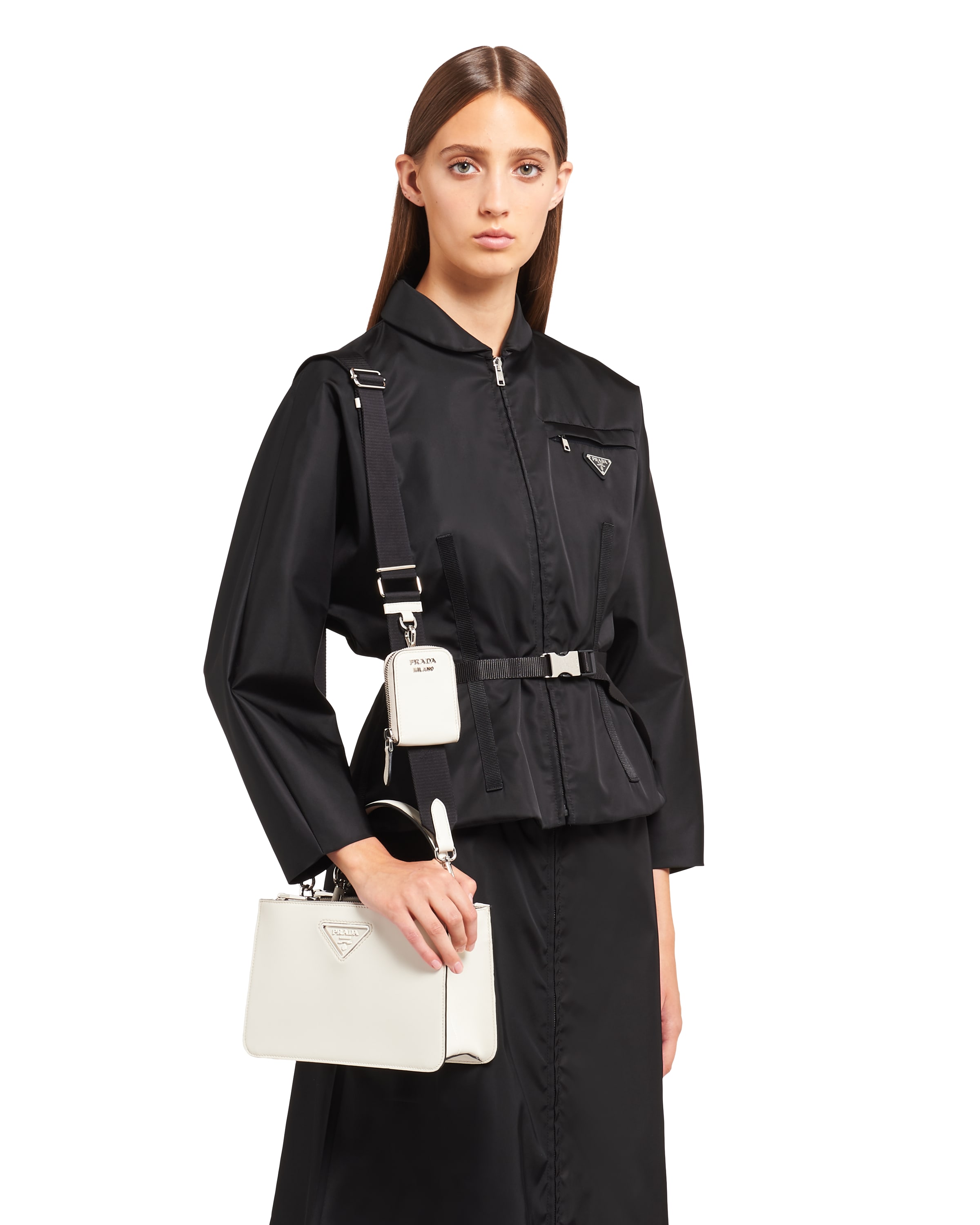 Talc Leather handbag | Prada