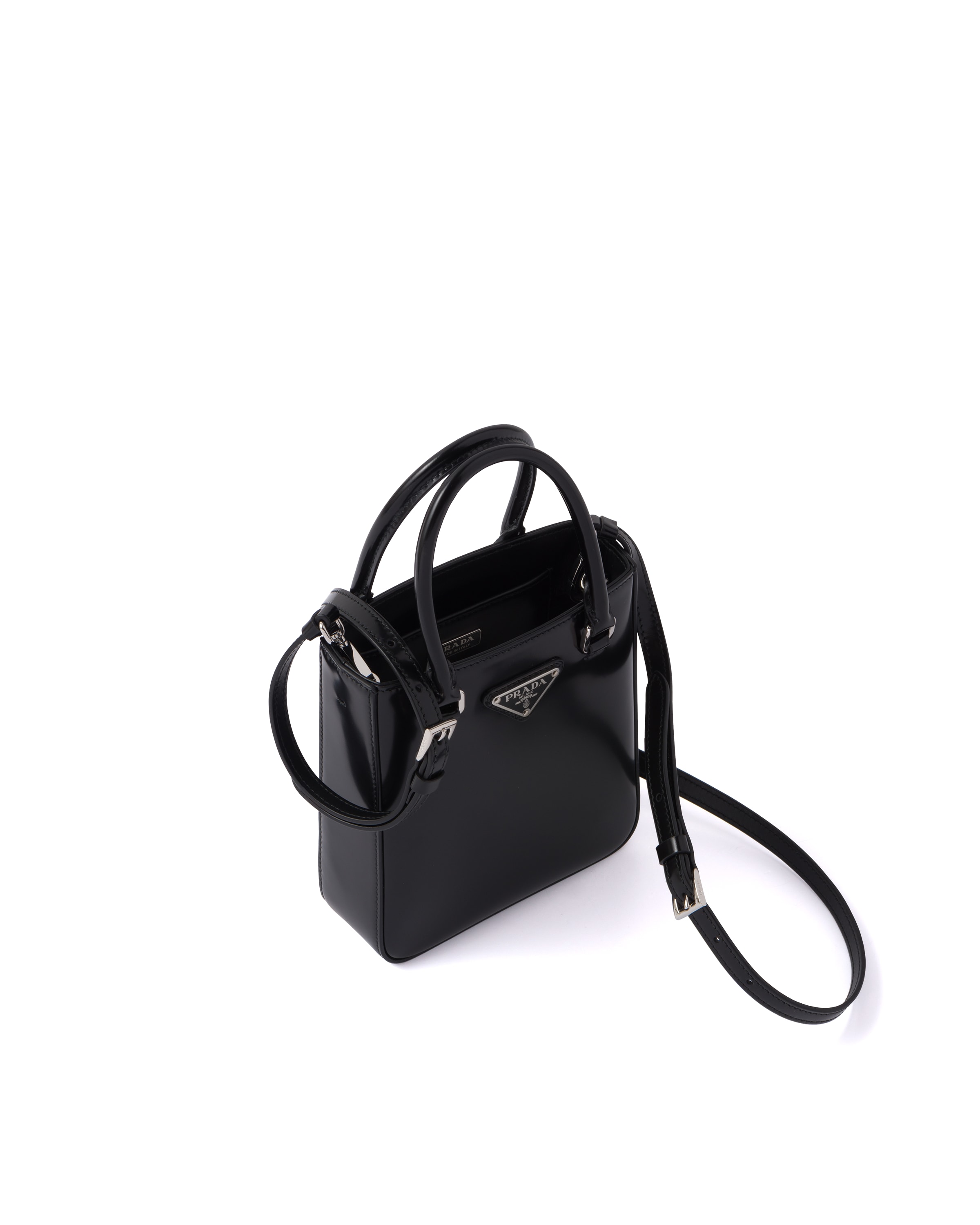 Small brushed leather tote | Prada